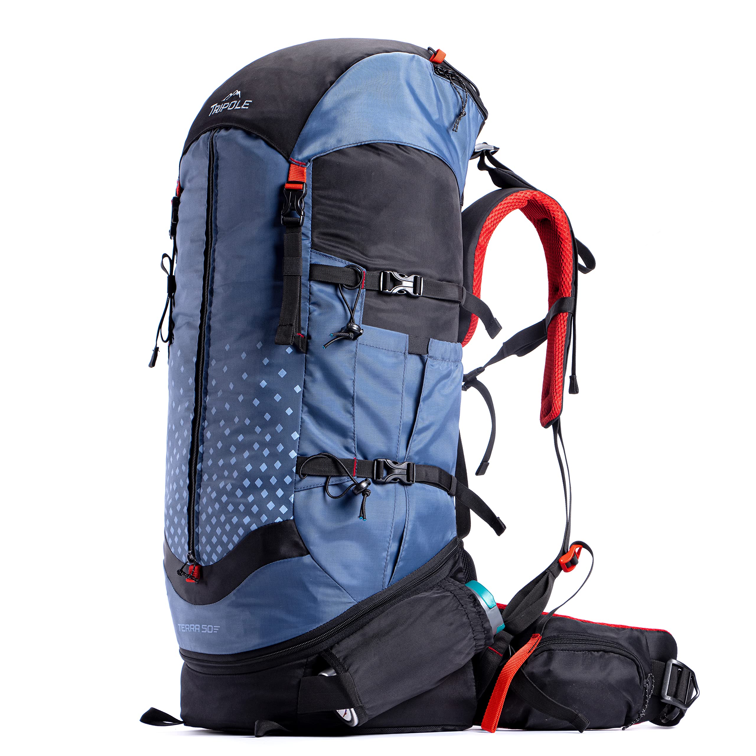 Tripole Terra Backpacking And Trekking Rucksack With Front Opening Rain ...
