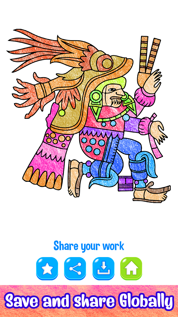 Mexico Color By Number - Grownup Glitter Paint + Crayon Coloring Pages ...