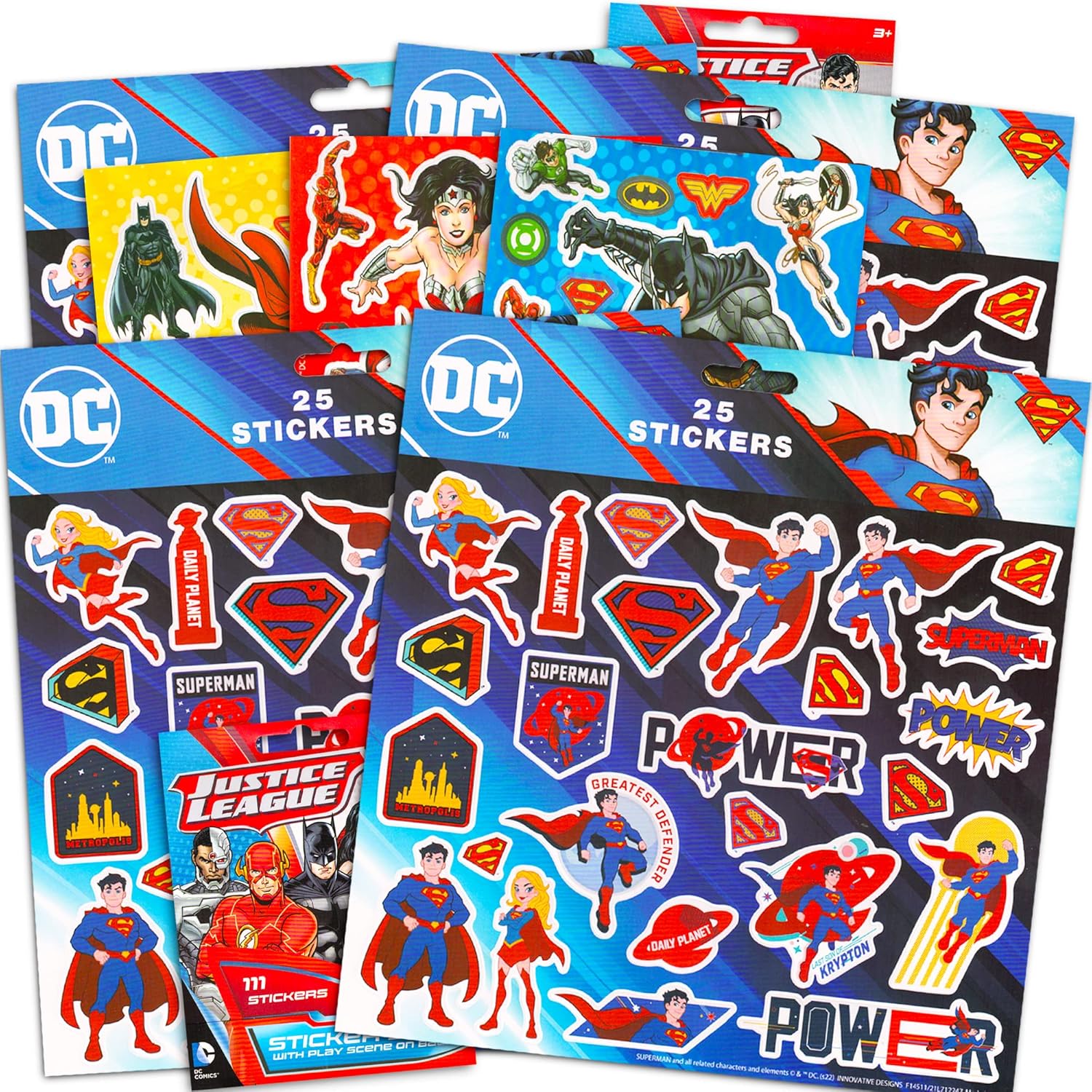 Amazon.com: Superman Party Favors Stickers Pack ~ 18 Superman Sticker ...