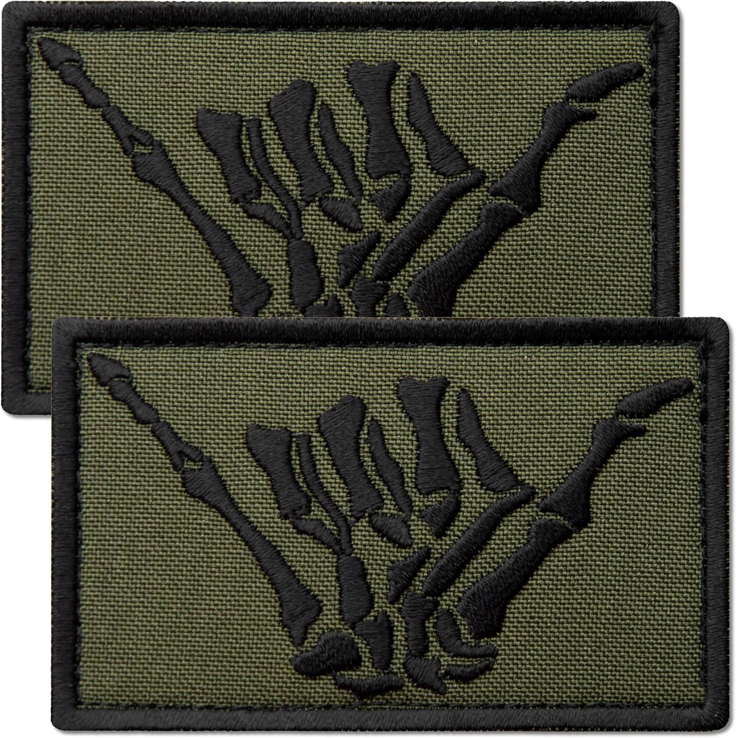 Amazon.com: Bluyellow 2Pcs Shaka Hand Patch, Embroidered Skeleton Hand ...