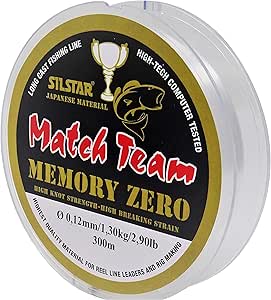 Silstar MATCH TEAM MEMORY ZERO FISHING LINE 300m SPOOL (0.30mm 15.90lb ...