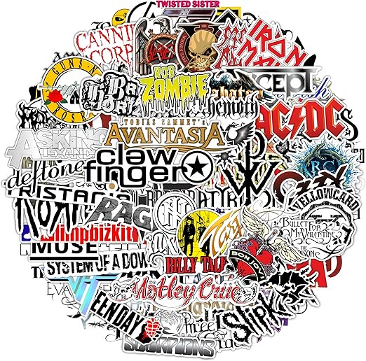 Amazon.com: BulbaCraft 81Pcs Large Legendary Rock Band Stickers – Heavy ...