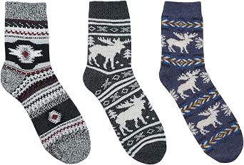 Sof Sole Fireside Double-Layer Cozy Ultra-Warm Soft Giftable Multi-Pack ...