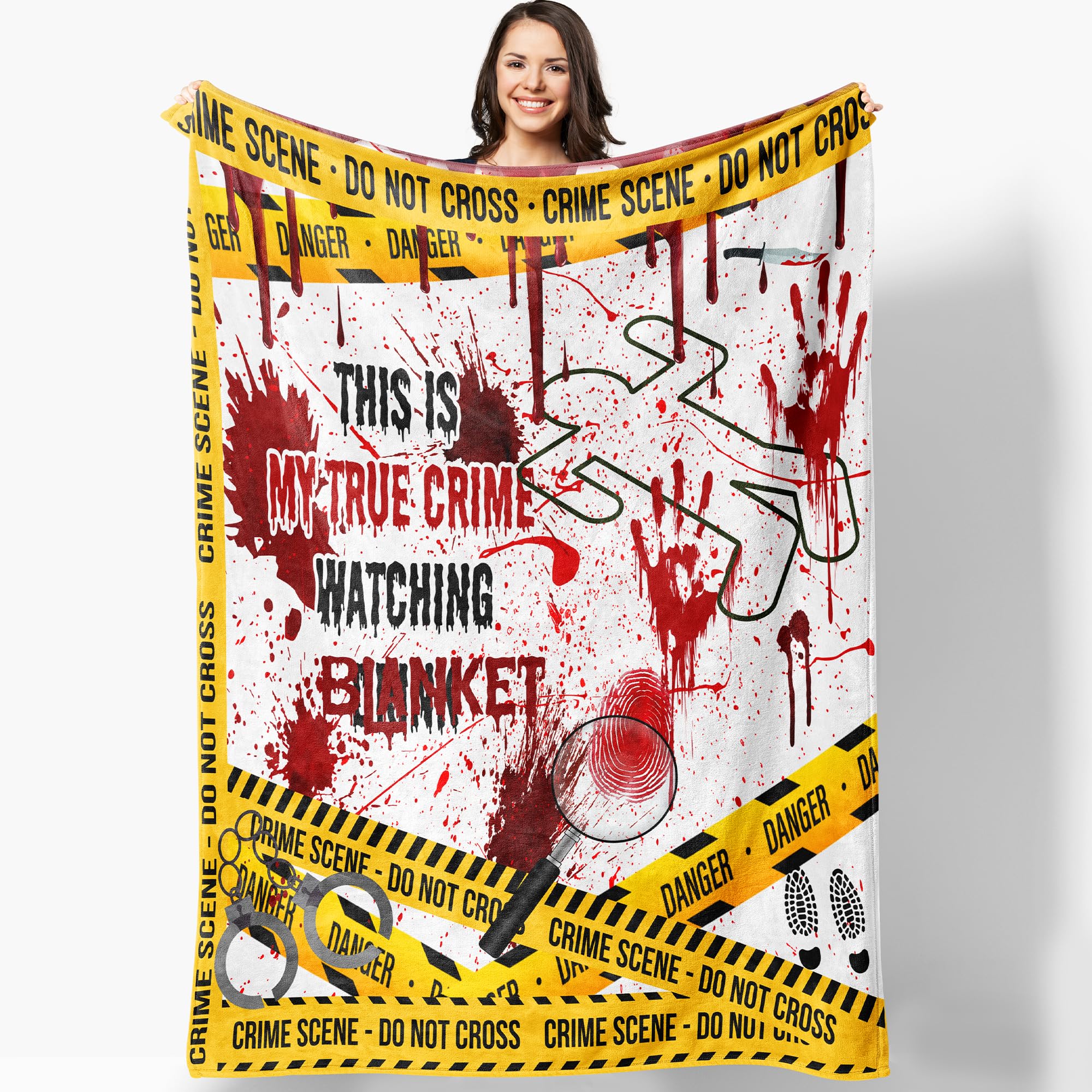 Amazon.com: Vtfczeb True Crime Gifts, True Crime Watching Blanket 50 ...