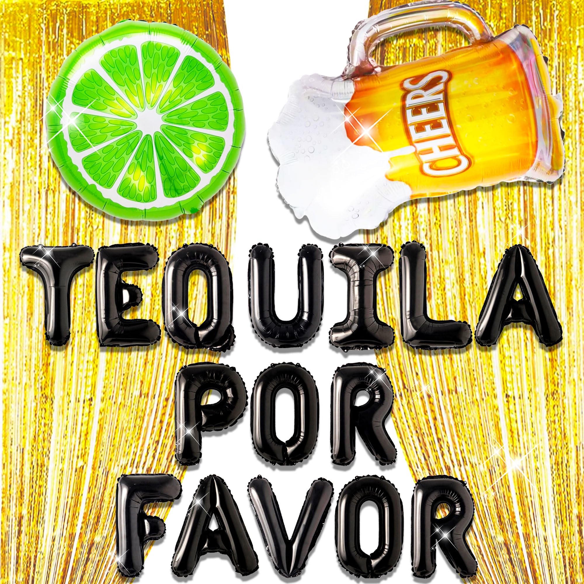 Amazon.com: JeVenis Black Tequila Por Favor Balloons Bachelorette ...
