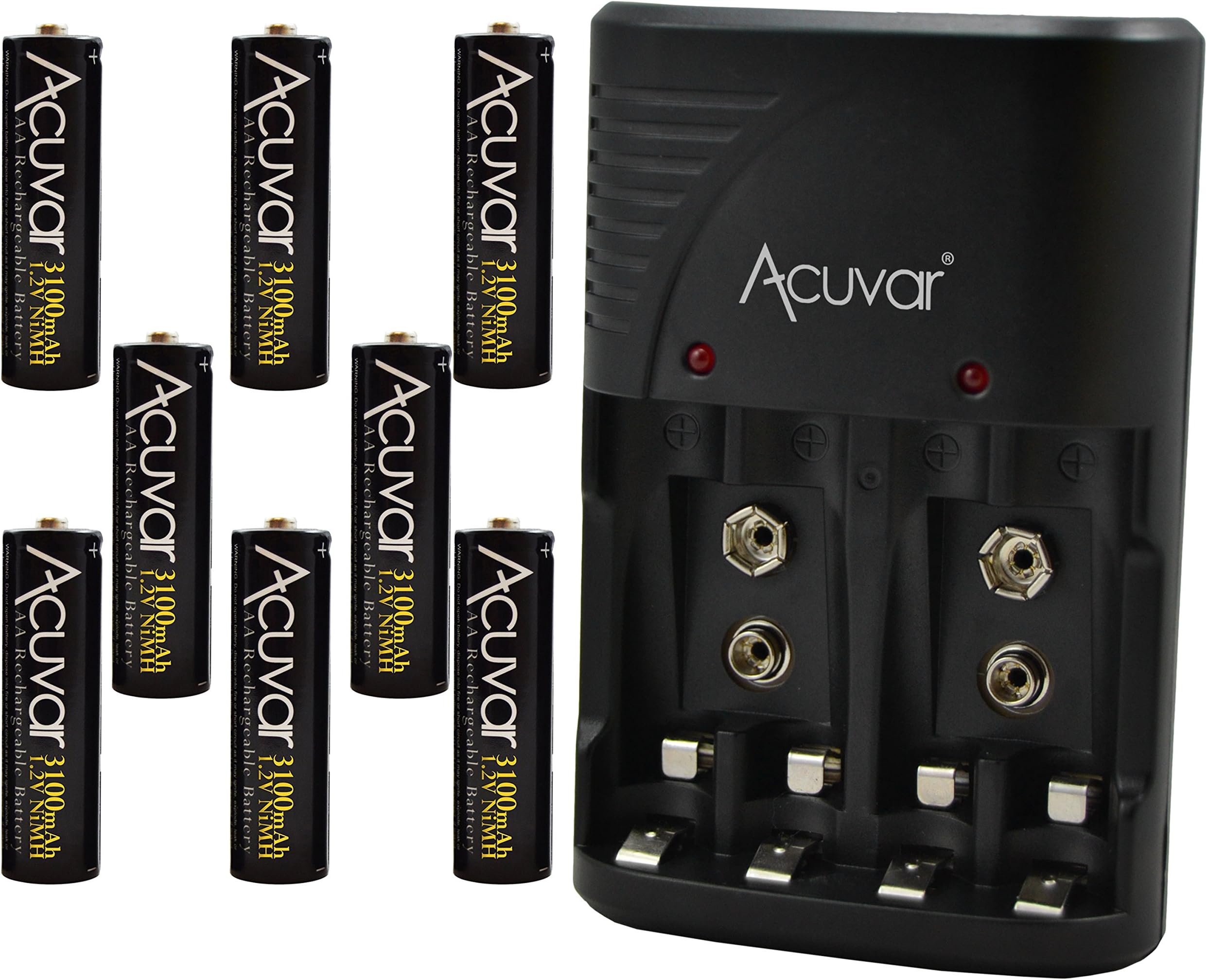 Amazon.com: Acuvar 3 in 1 Battery Charger for Double AA, Triple AAA and ...