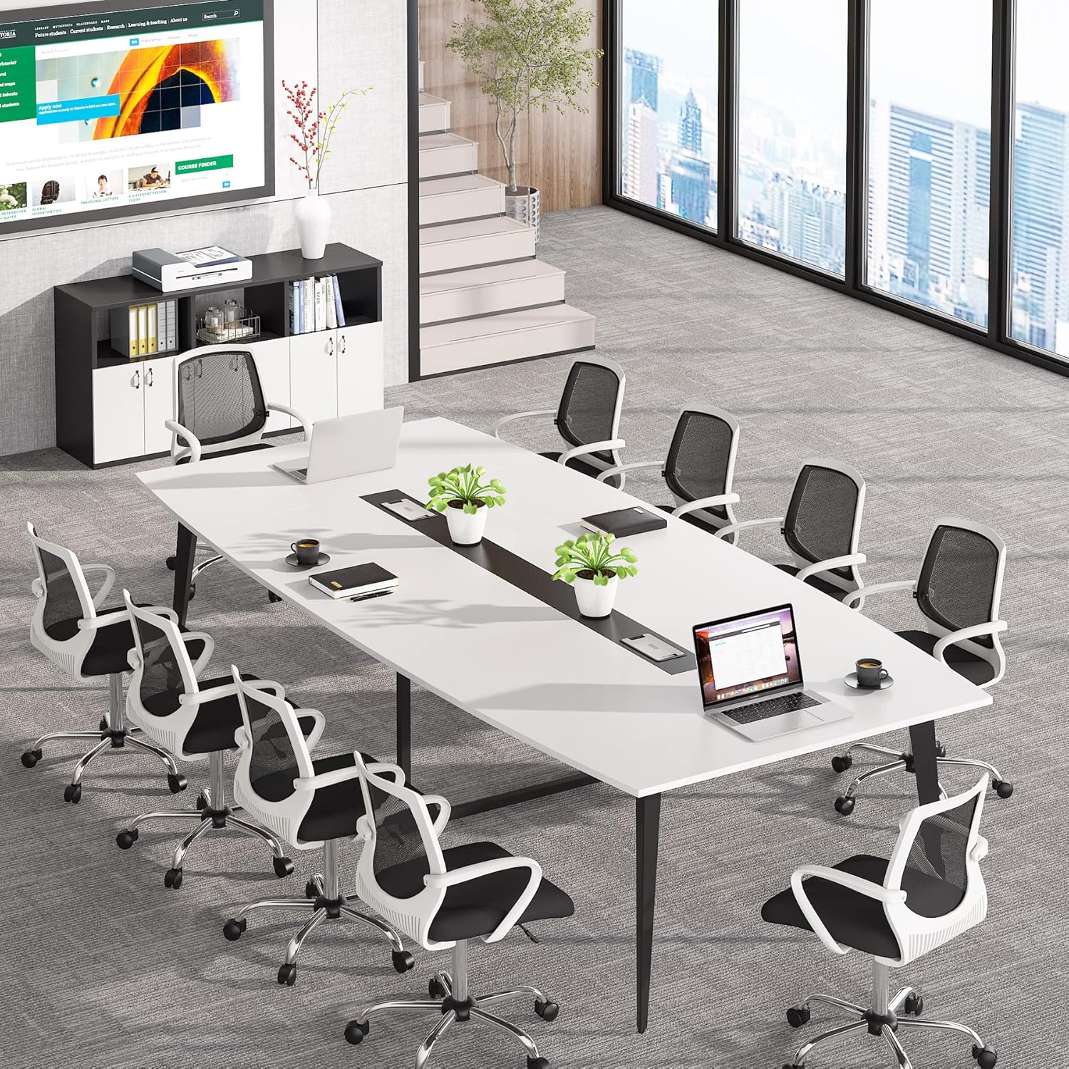 Modern Large Conference Table with Cable Grommets - Nepal | Ubuy