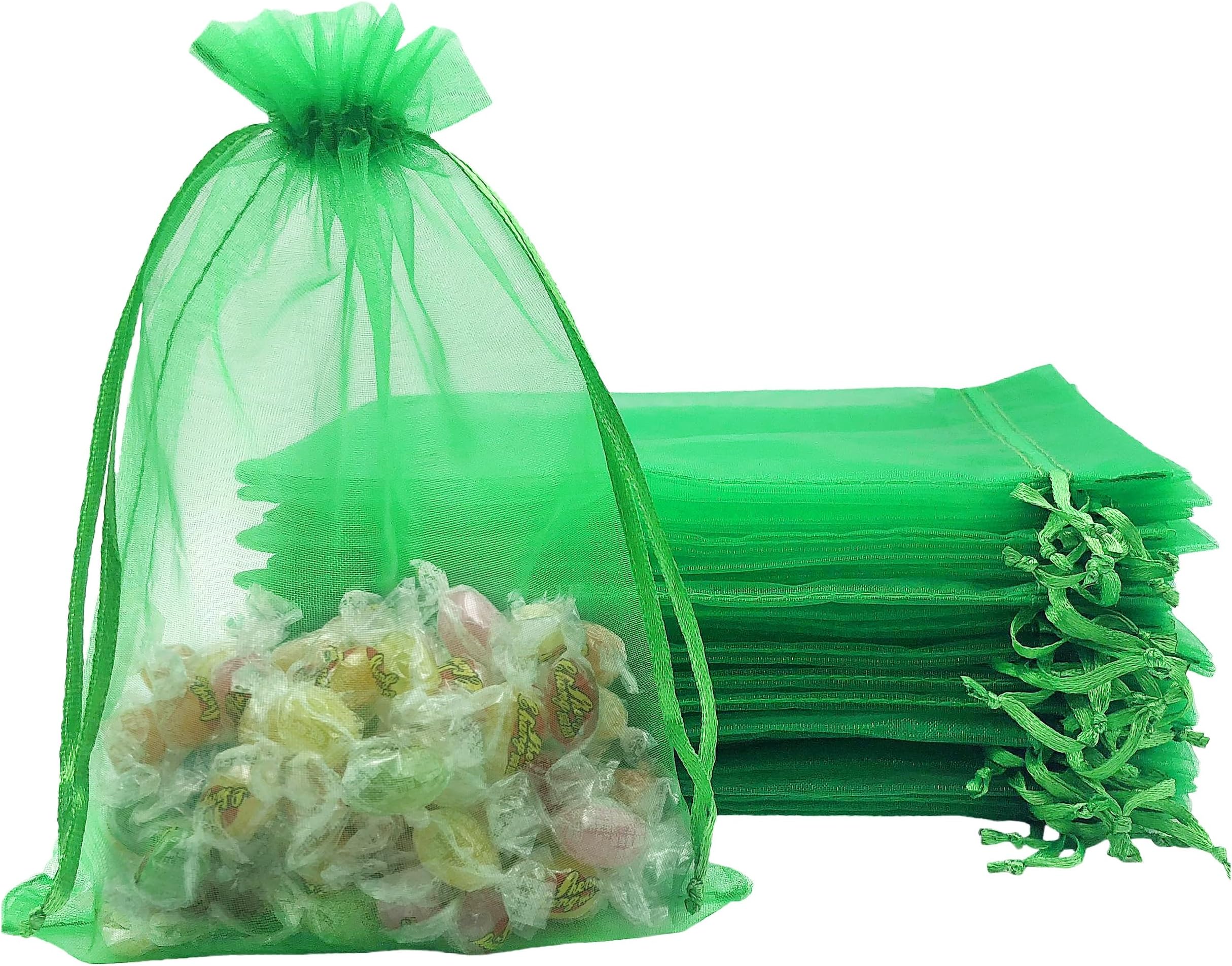 Amazon.com: Hwceo Organza Gift Bags Pack of 50 Drawstring 5x7 inch ...