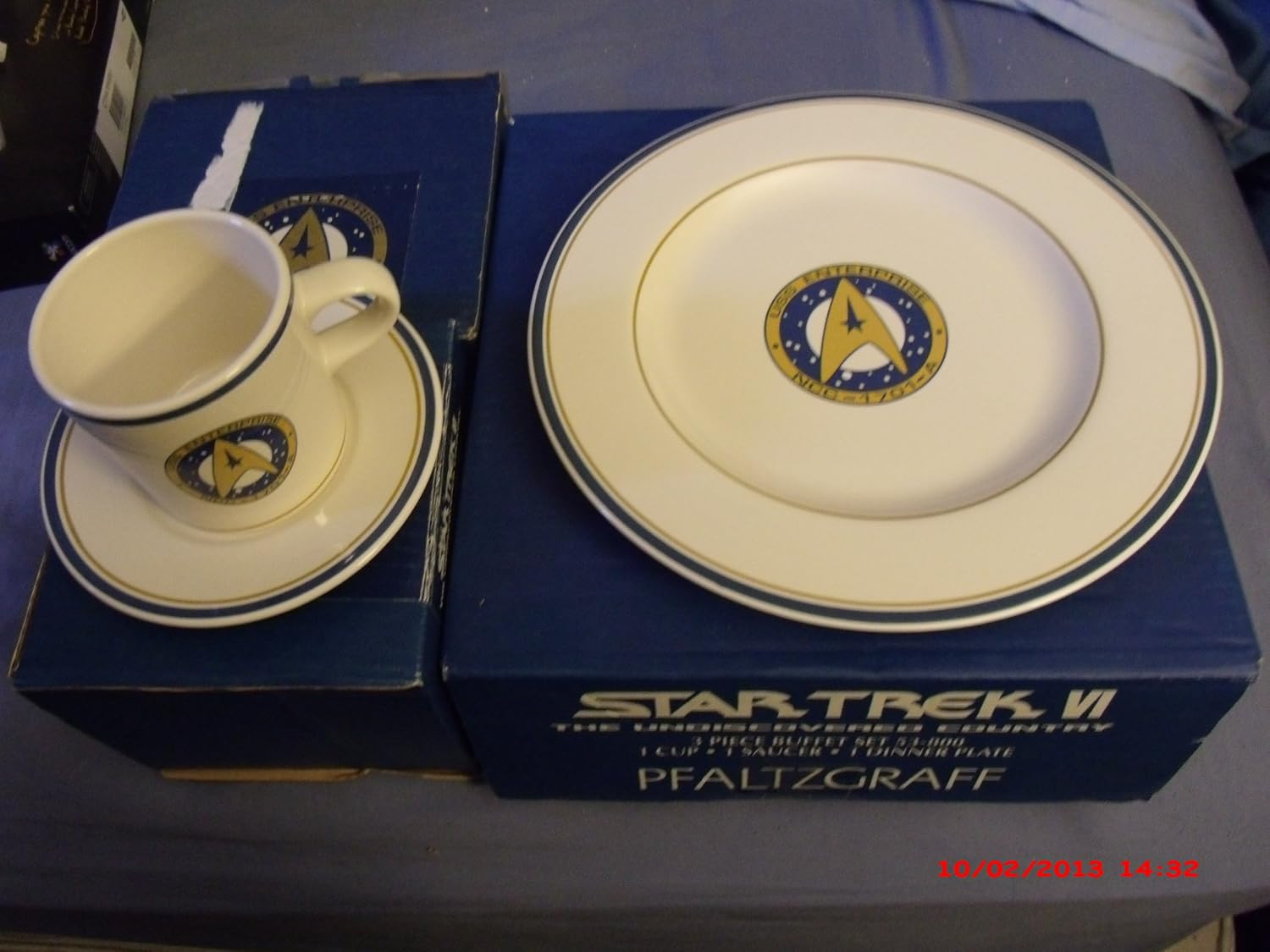 Amazon.com | Pfaltzgraff Star Trek VI The Undiscovered Country 3 piece ...