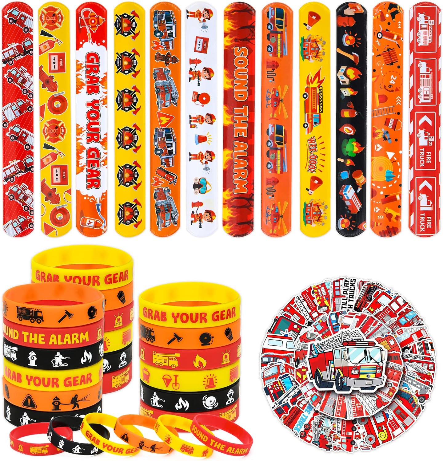Amazon.com: Lorfancy 98 Pcs Firefighter Party Favors Supplies Kids ...