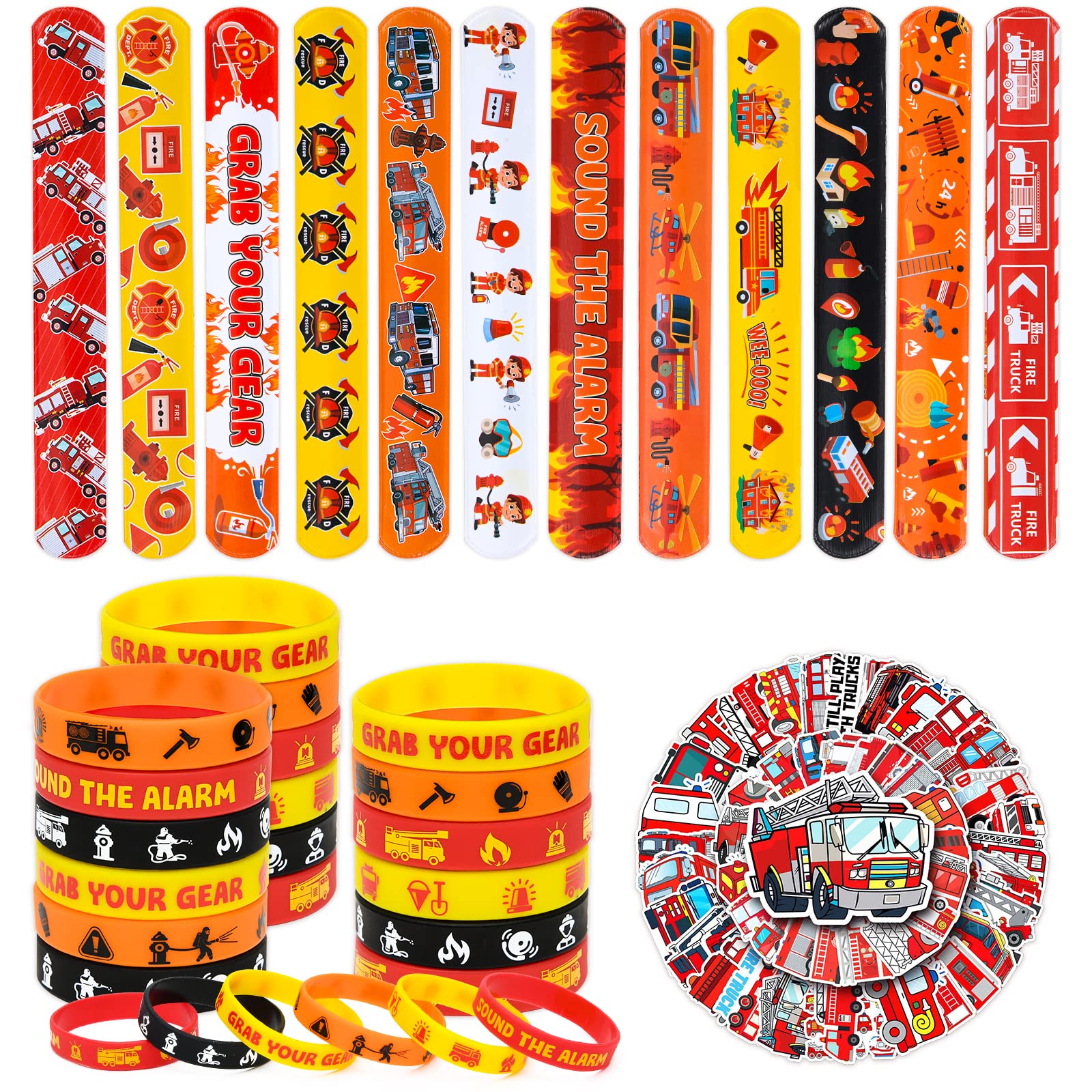 Amazon.com: Lorfancy 98 Pcs Firefighter Party Favors Supplies Kids ...