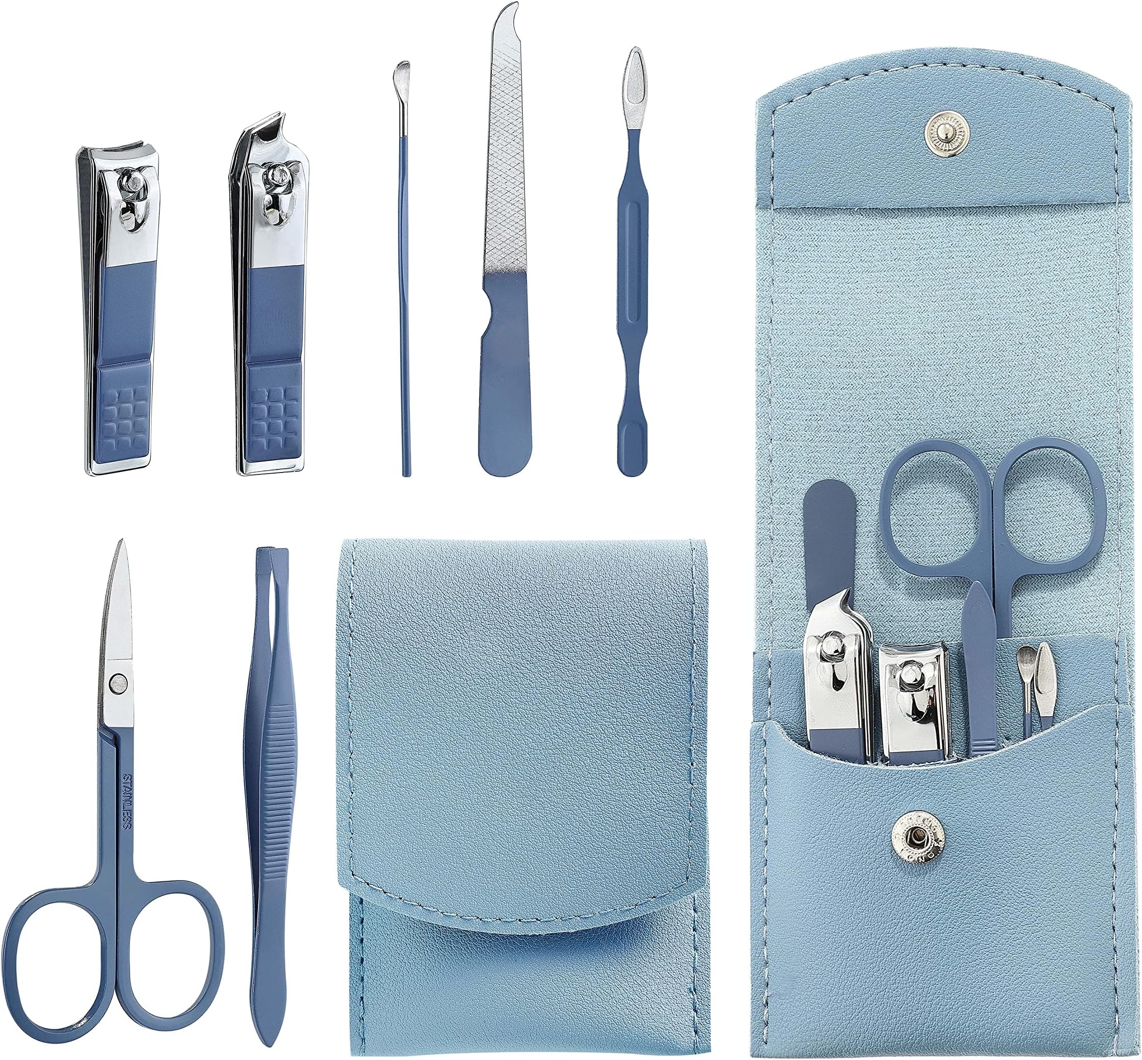 Amazon.com : 7 Pieces Stainless Steel Manicure Kit, Manicure Set ...