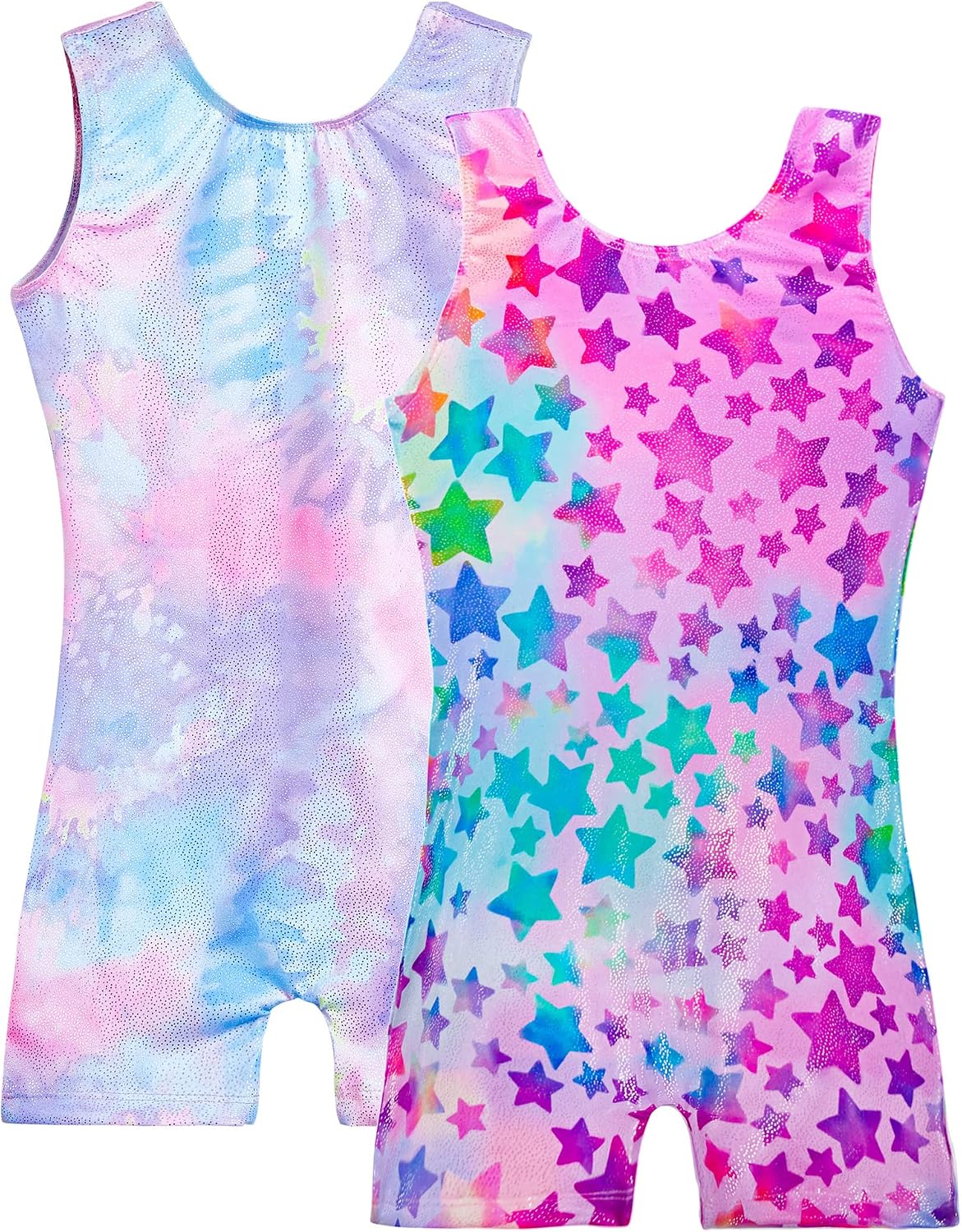 Amazon.com: TENVDA 2 Pack Gymnastics Leotards for Toddler Girls Sets ...