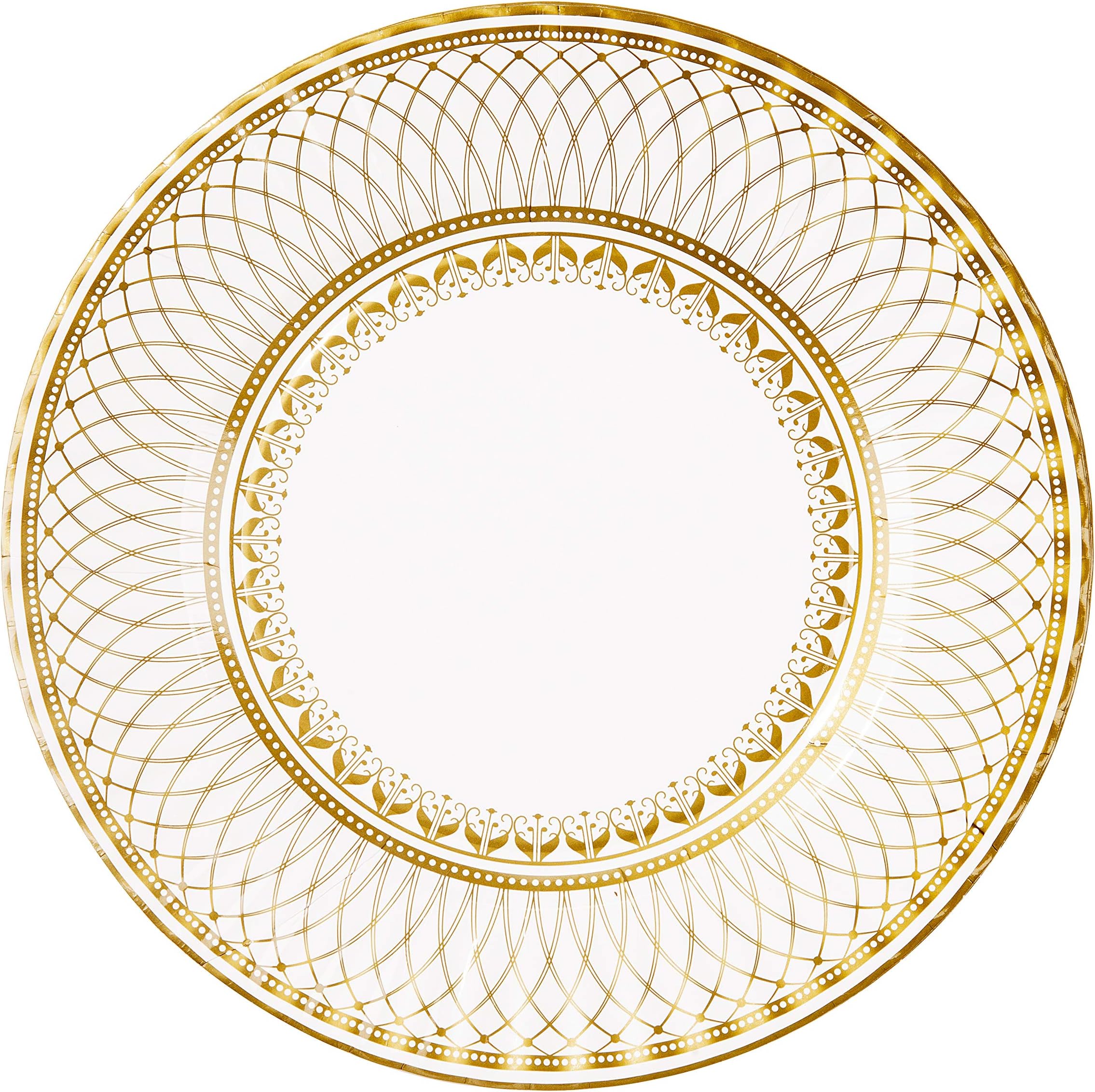 Amazon.com: Talking Tables 24 x Large Gold Disposable Paper Plates ...