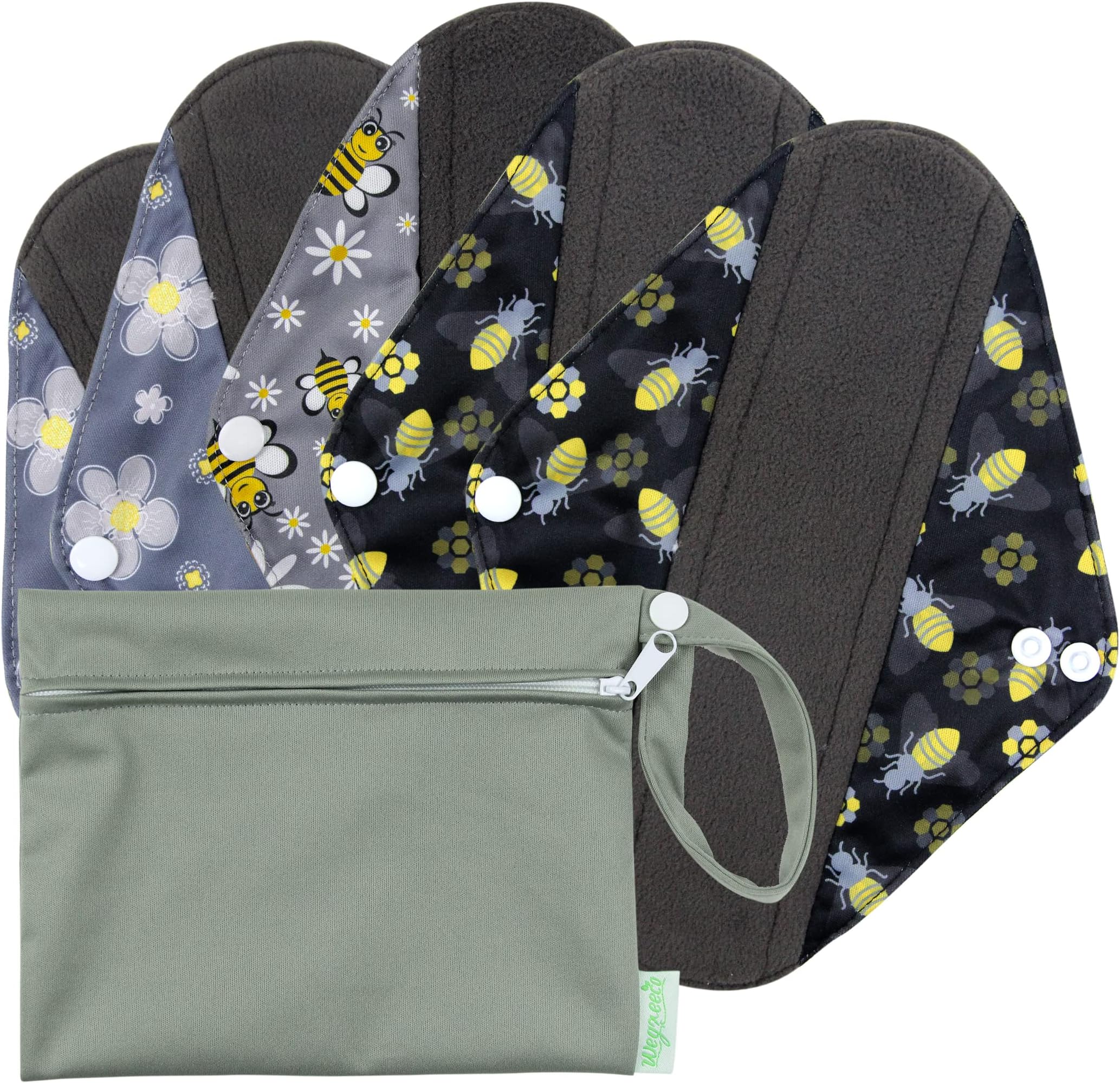 Amazon.com: wegreeco Reusable Menstrual Pads for Women - Reusable ...