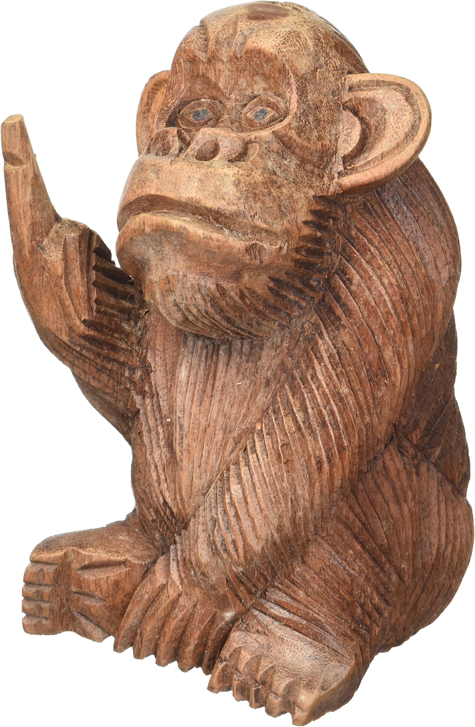 Amazon.com: 6 Inch Rude Monkey Flipping The Bird Middle Finger Wooden ...
