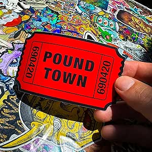 Amazon.com - Pound Town Ticket Sticker Vinyl Bumper Sticker Decal ...