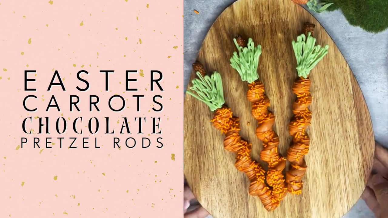 Watch Easter Carrot Chocolate Covered Pretzel Rods on Amazon Live