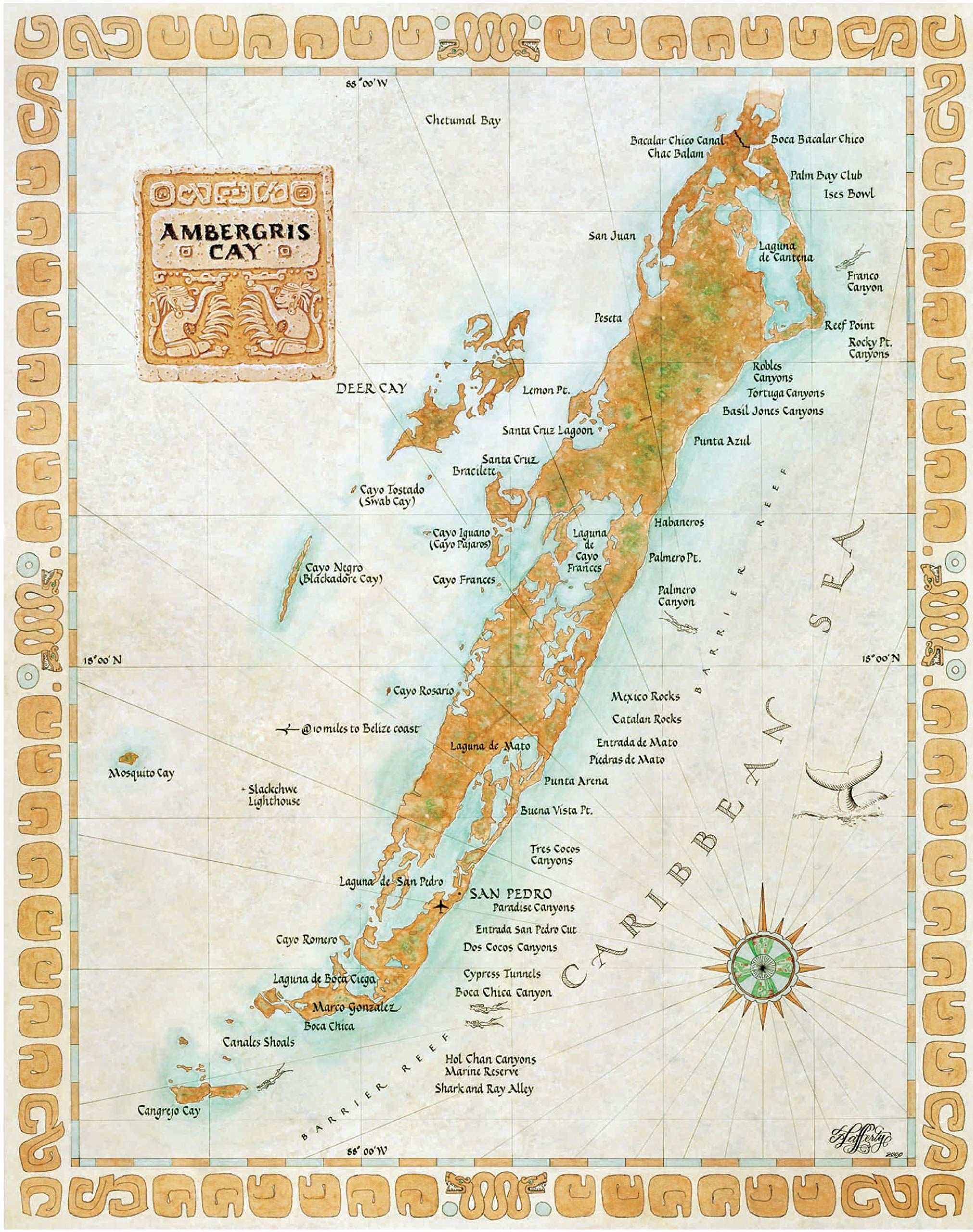 Amazon.com: One Treasure Limited Antique Vintage Old World Caribbean ...