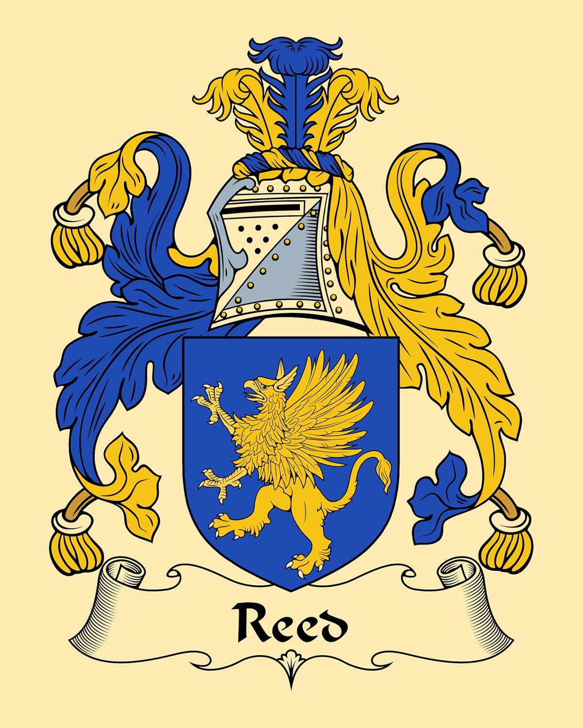 Amazon.com: Carpe Diem Designs Reed Coat of Arms/Reed Family Crest 8X10 ...