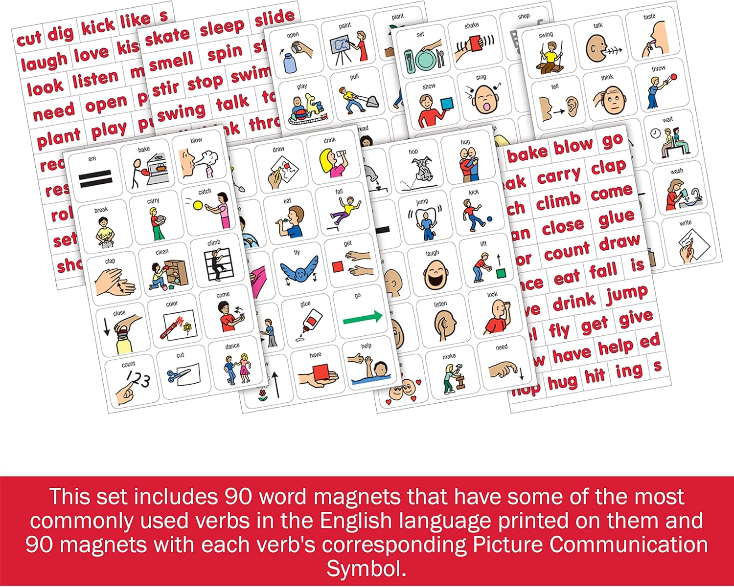 BARKER CREEK Imanes de aprendizaje para niños, imanes de símbolo de ...