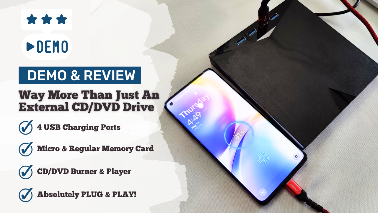 Watch Plug & Play External CD/DVD Drive - Burner - SD/USB Memory on ...