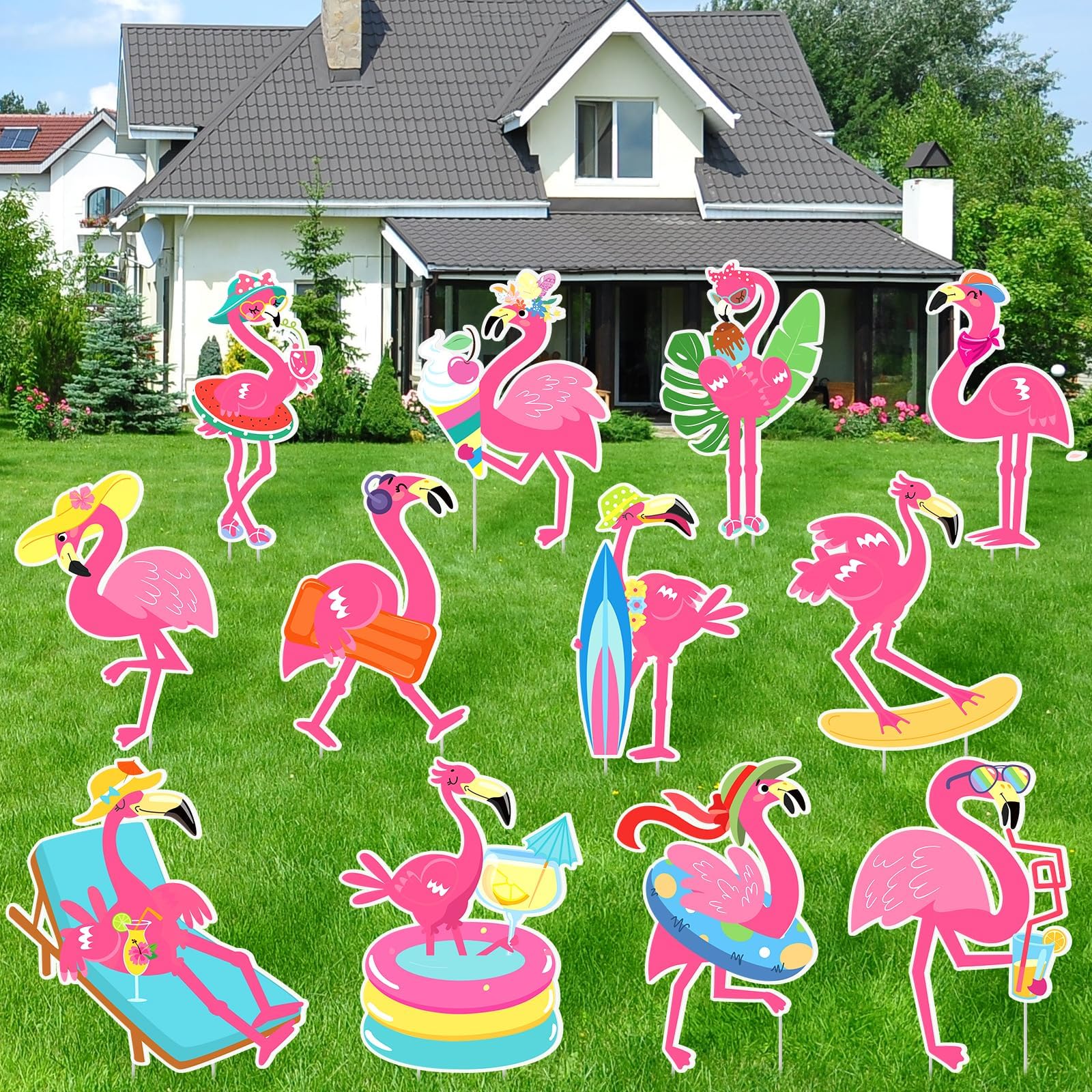 Amazon.com : 12 Pcs Butterfly Yard Signs Decorations Giant Butterfly ...