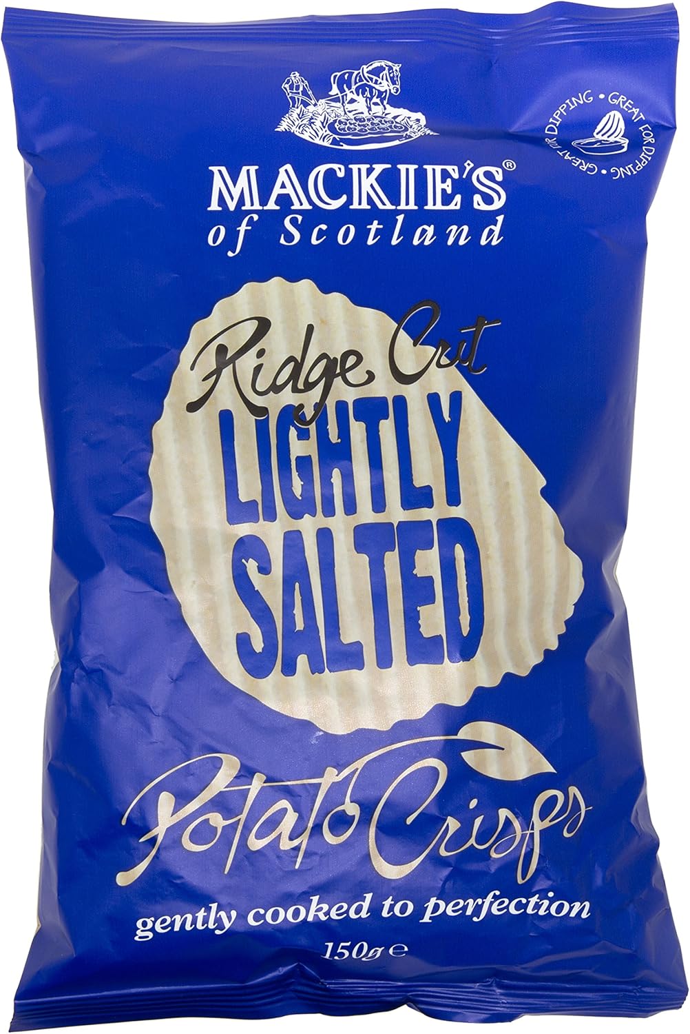 Mackie's of Scotland Ridge Cut Lightly Salted Potato Crisps, 150g ...
