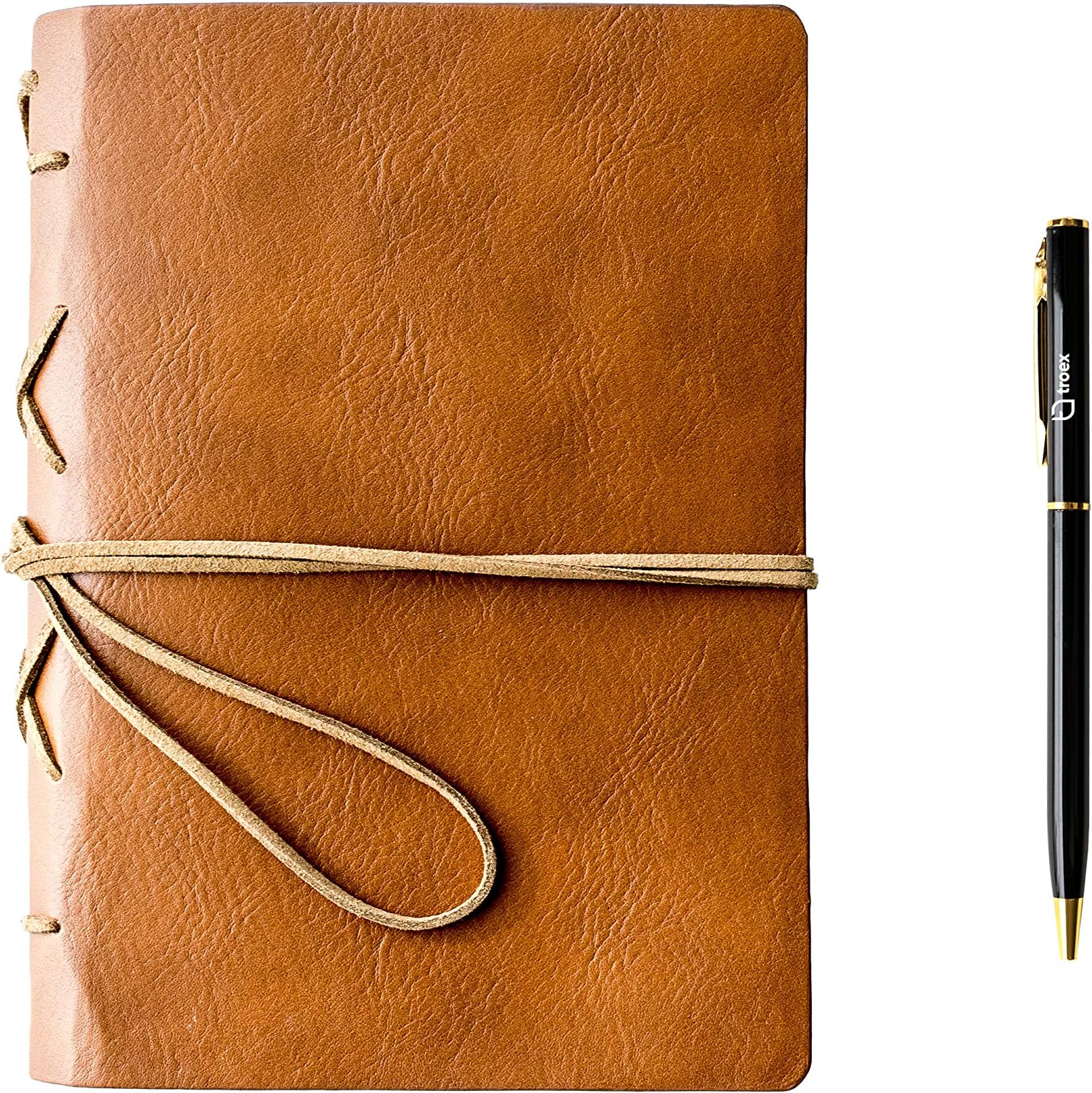Amazon.com : TROEX PU Leather Journal Writing Notebook with Ballpoint ...