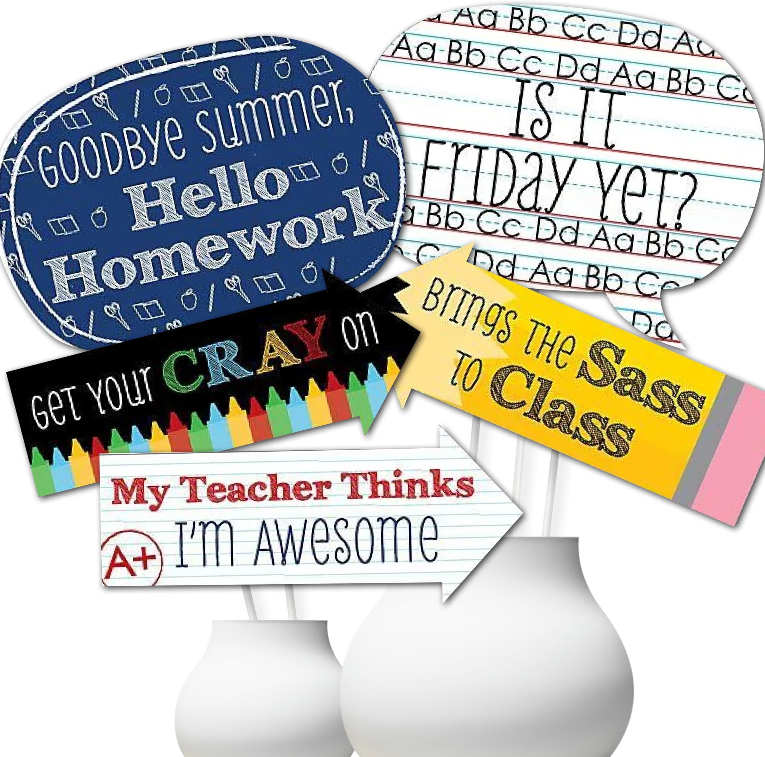 Amazon.com: Back to School Photo Booth Props, 16Pcs Back to School ...