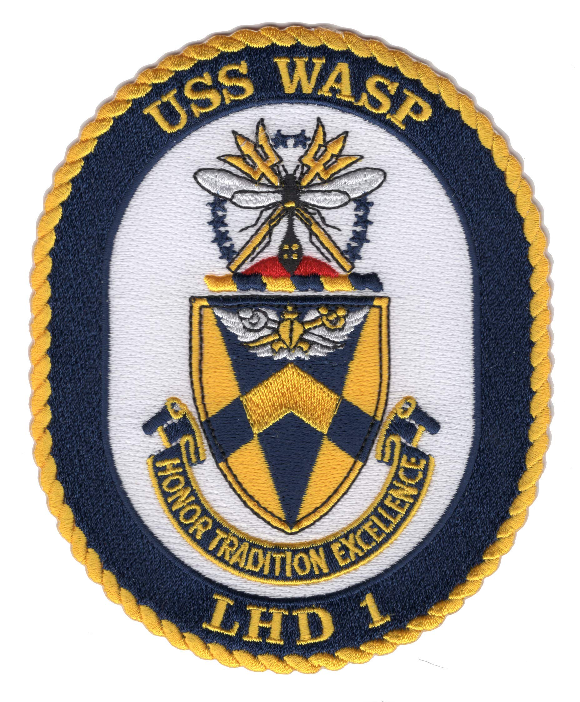 Amazon.com: USS Wasp LHD-1 Amphibious Assault Ship Patch : Clothing ...