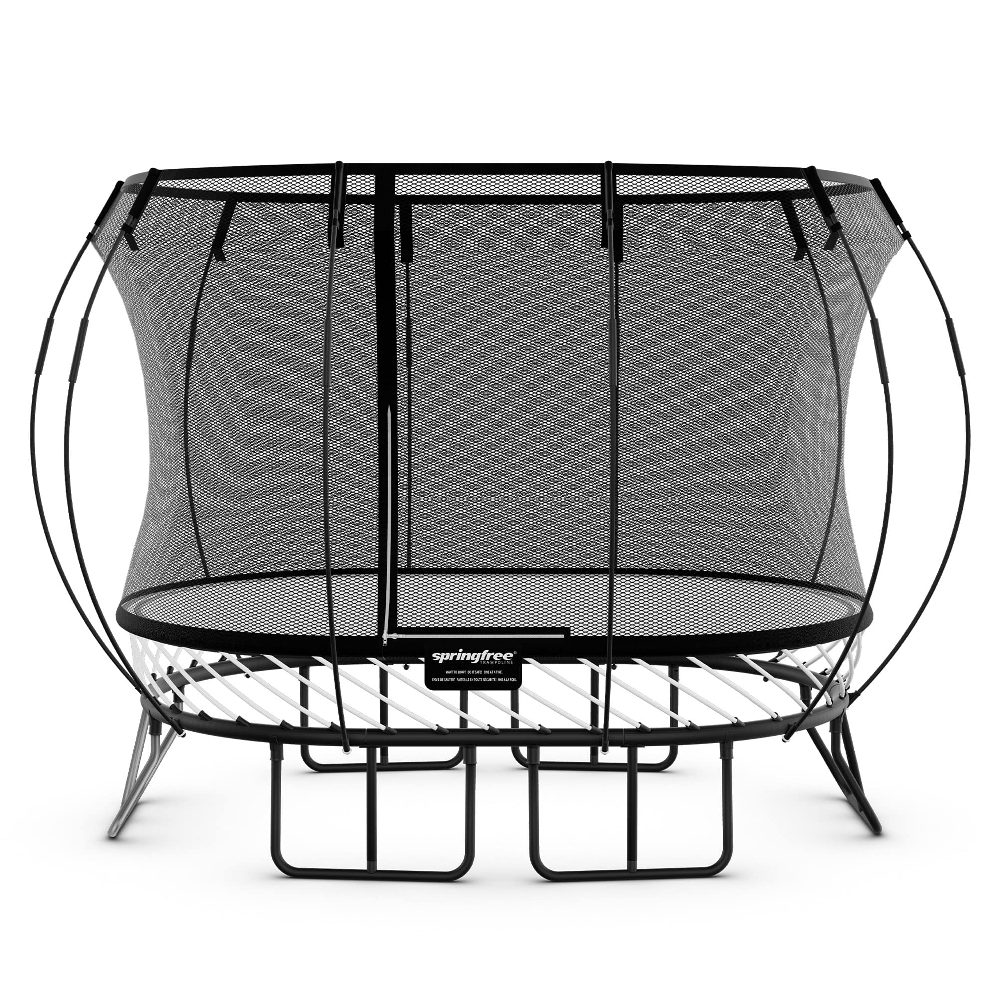 Springfree Outdoor Compact Oval Trampoline with FlexiNet Enclosure and ...