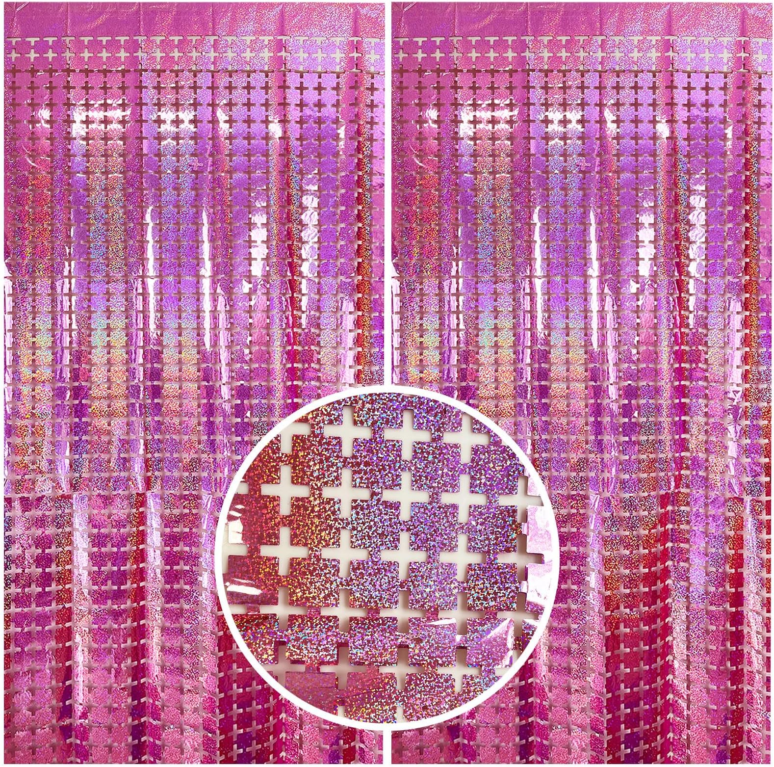 Amazon.com: 3 Pack Backdrop Curtains Party Decorations, Fringe ...