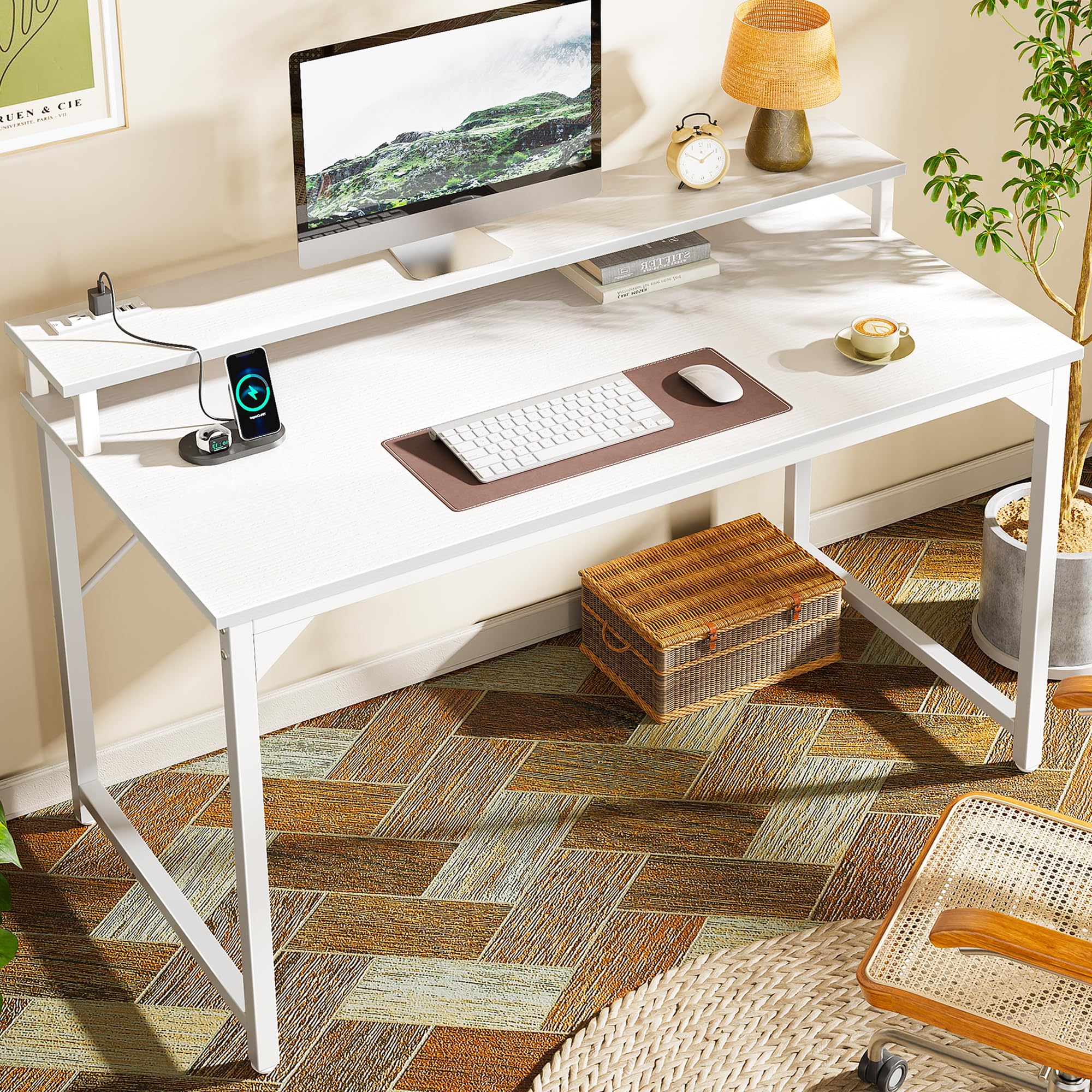 Snapklik.com : SUPERJARE 47 Inch Computer Desk