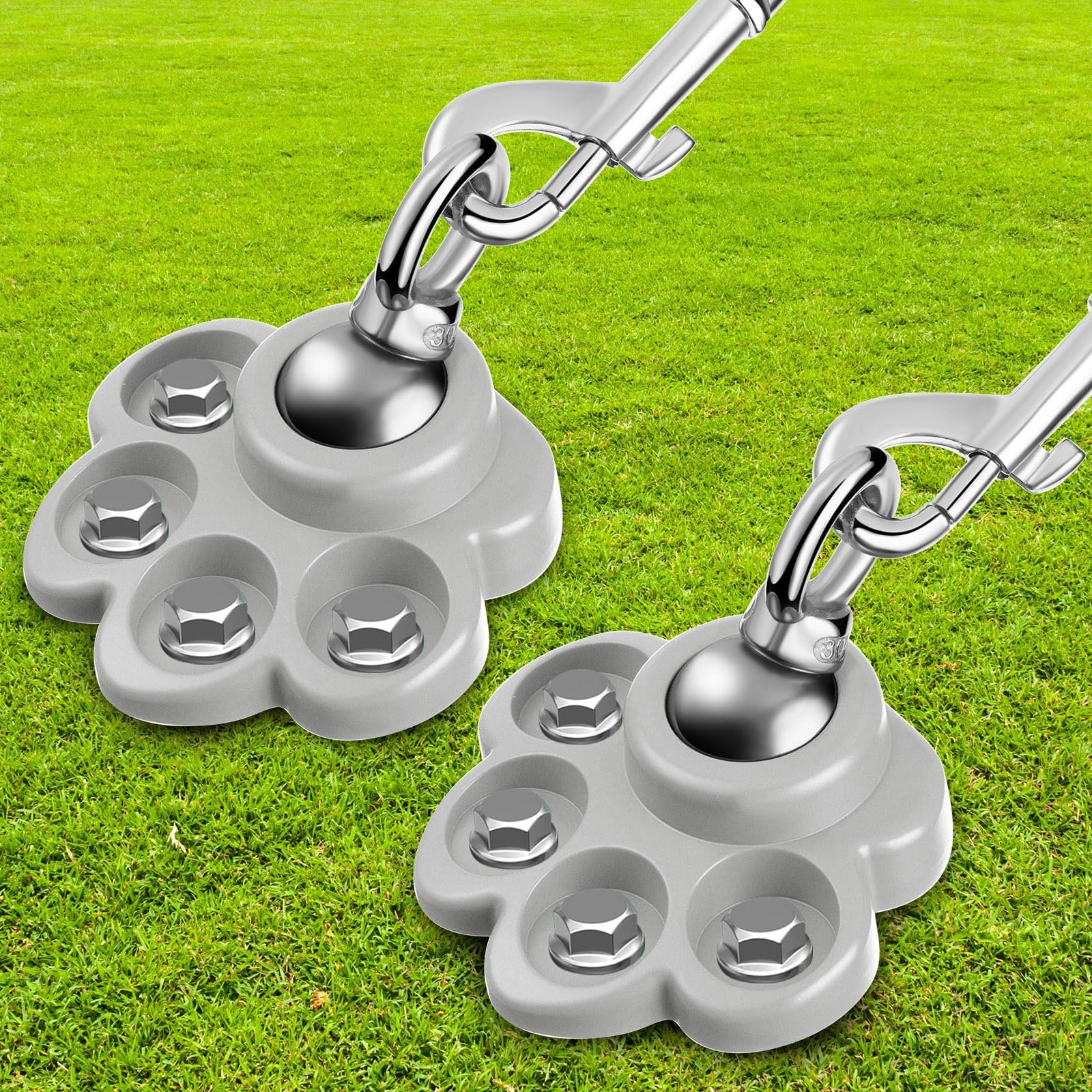 FOVERN1 360° Swivel Dog Tie Out Stake Dog Anchor, Heavy Dog Yard Stake ...