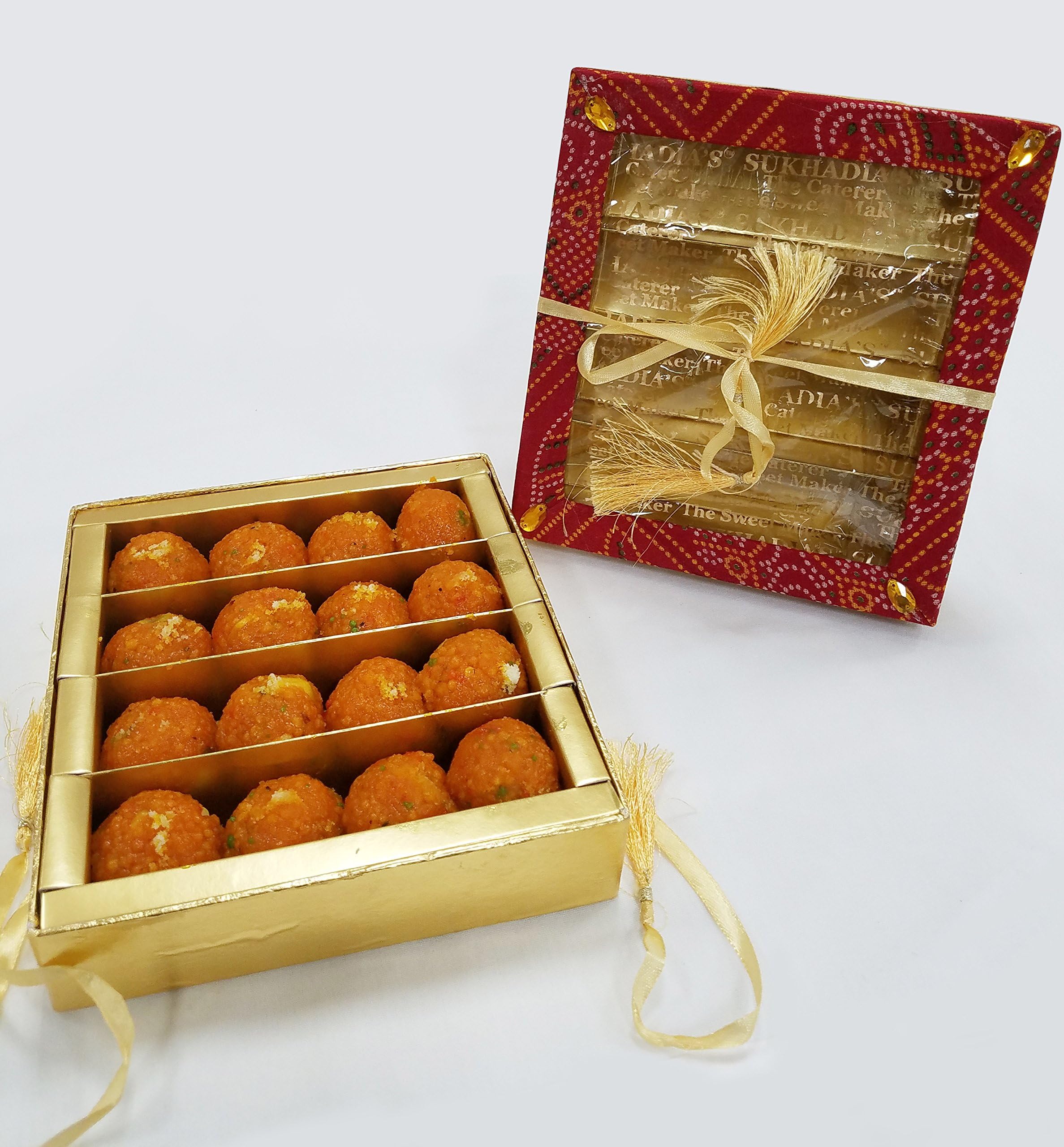 Amazon.com : Sukhadia Sweets - Kesar Penda - 16pc Sukhadia Mithai box ...