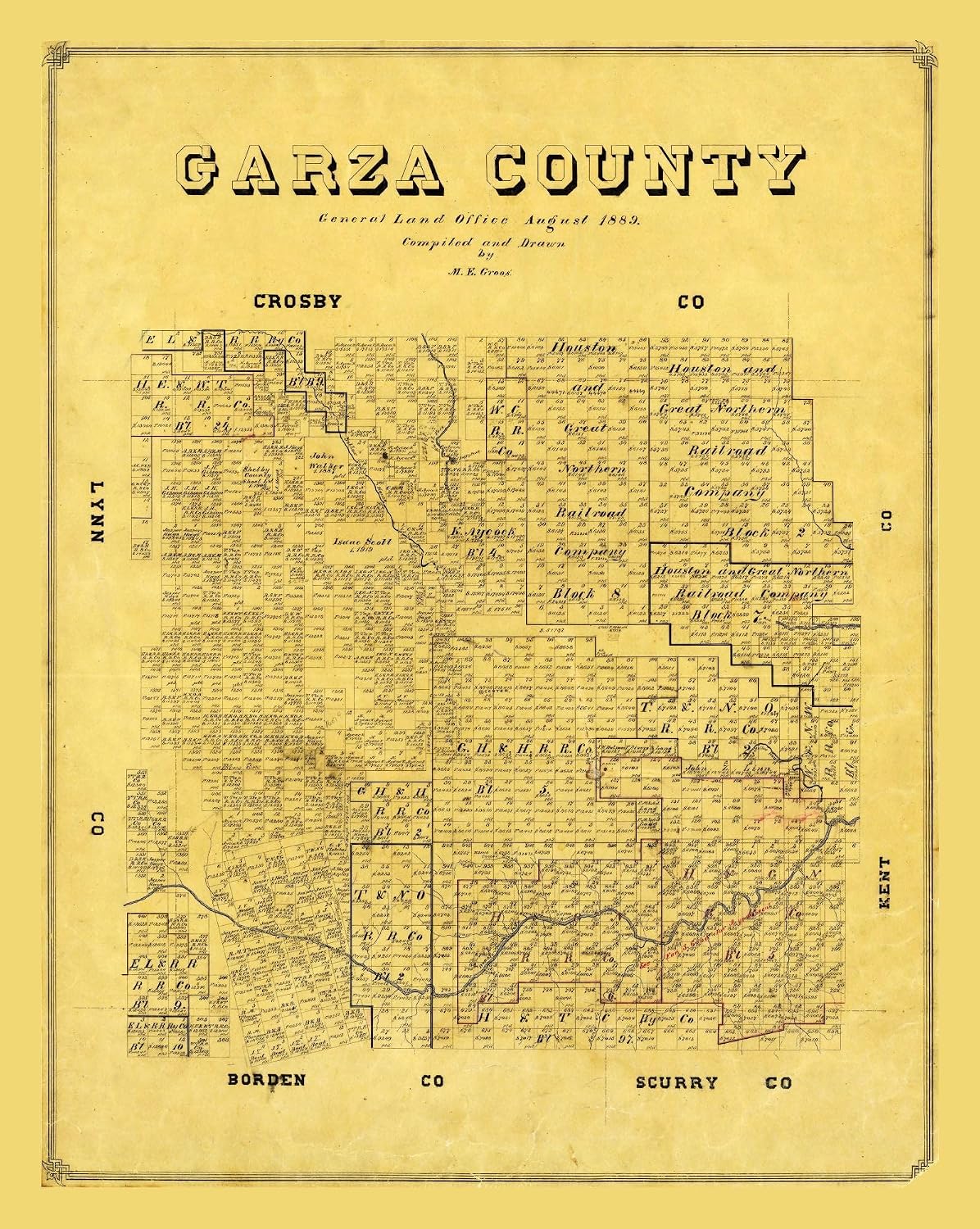 Amazon.com: MAPS OF THE PAST Historic County Map - Garza County Texas ...