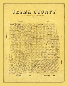 Amazon.com: MAPS OF THE PAST Historic County Map - Garza County Texas ...
