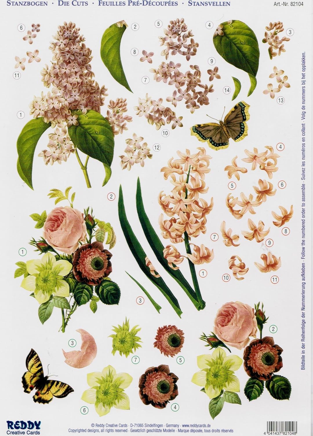 Amazon.com: Reddy Creative Cards Die-Cut 3D Card Toppers - Lilac ...