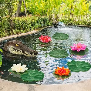 Amazon.com: Pond Floating Alligator Head Decoy Outdoor Pools Float Fake ...