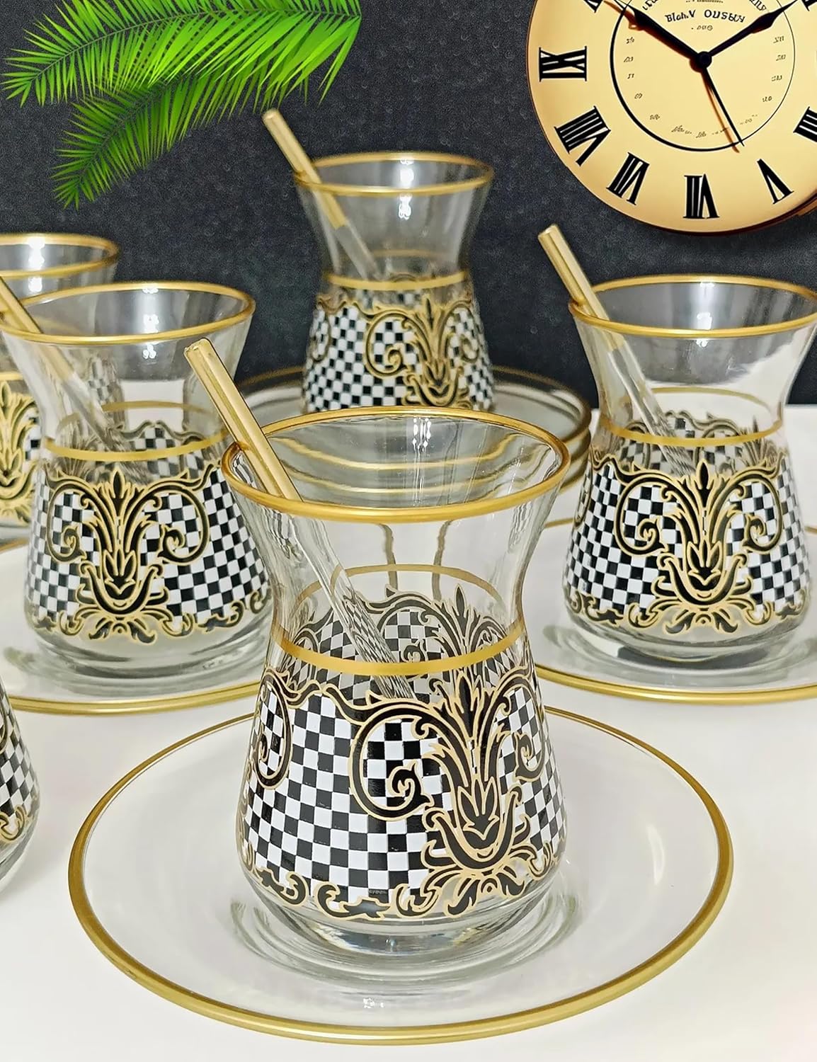 Amazon.com | golden pet Turkish Tea Cups Set of 6, Cup Serving Set ...