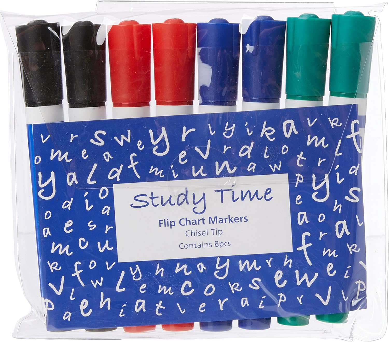 Study Time Flip Chart Chisel Tip Marker Pen - Assorted Colours (Pack of ...