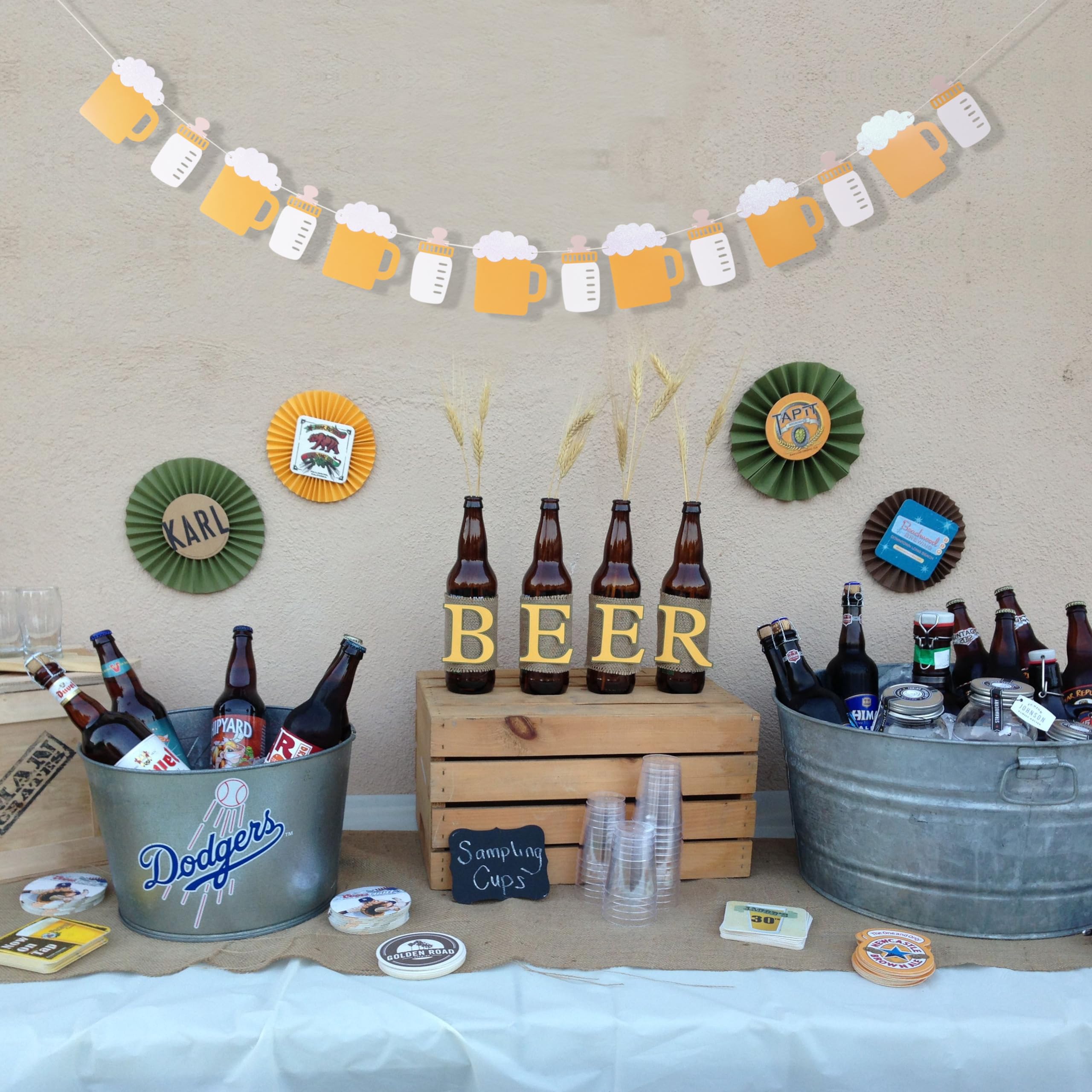 Beer Baby Shower Theme Centerpieces A Baby Is Brewing Theme 2 Tier