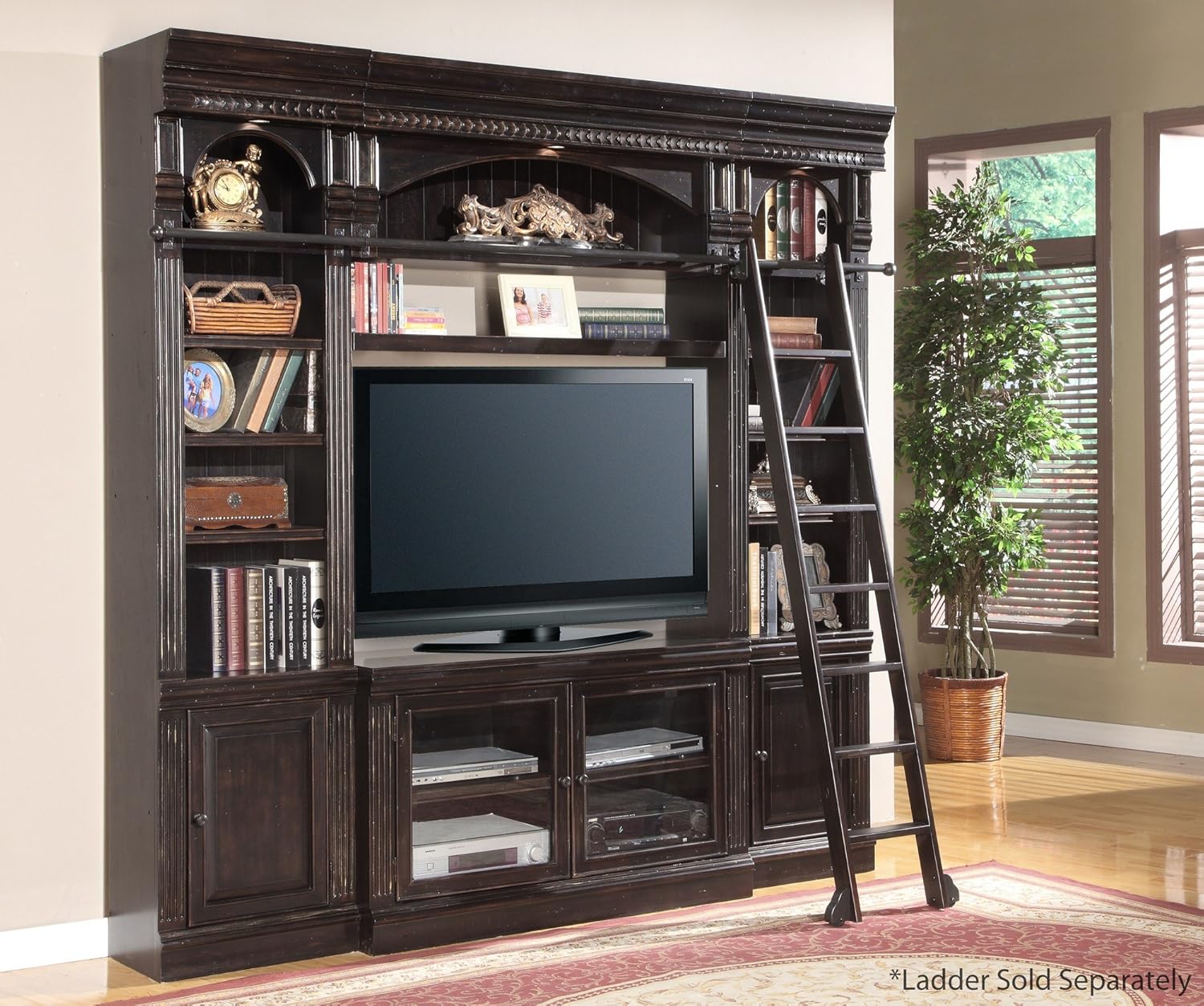 Amazon.com: Parker House Venezia 4-Piece Library Entertainment Center w ...