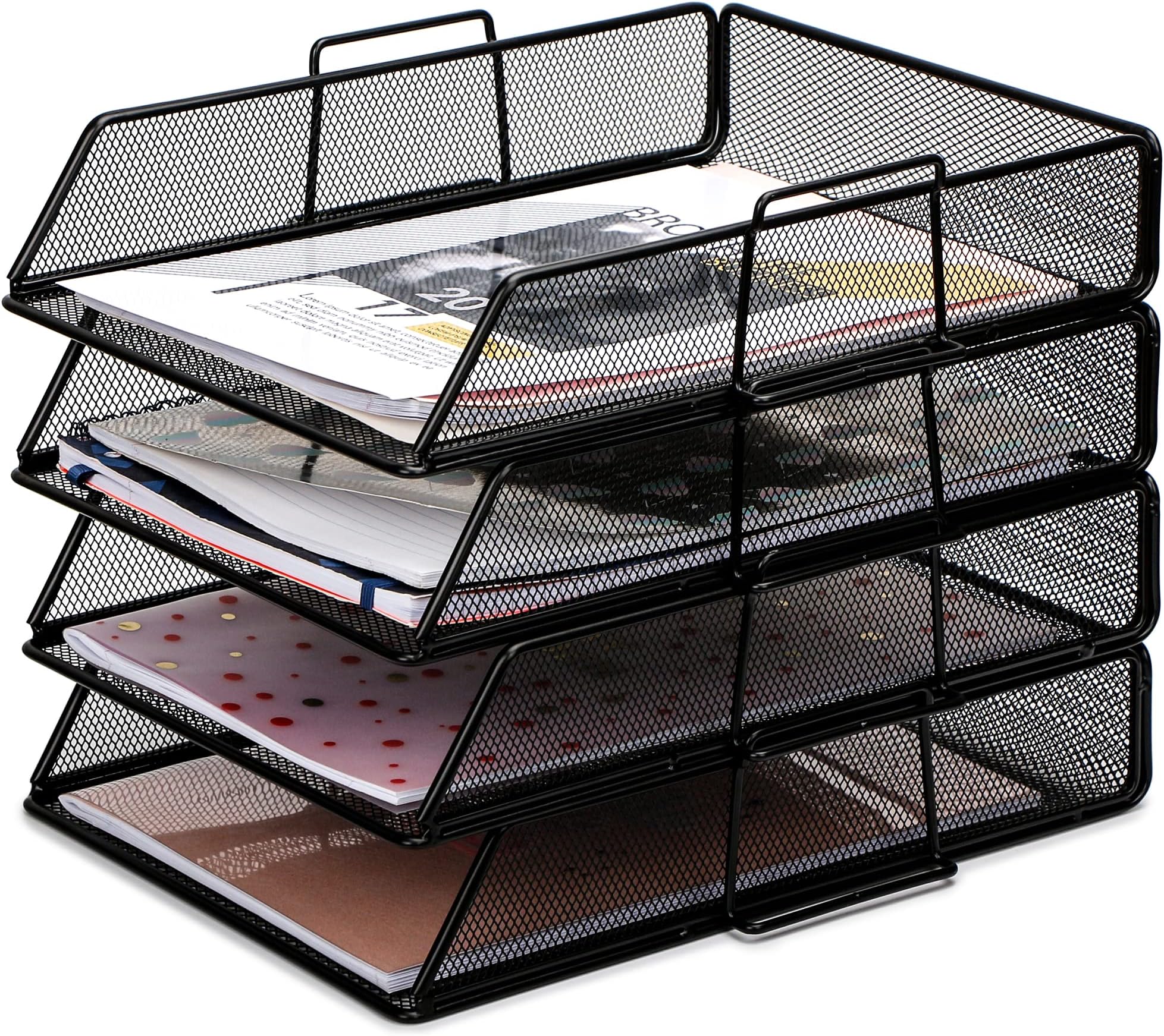 3 Tier Range Black Wire Mesh 3 Tier Desk Letter Trays : Amazon.co.uk ...