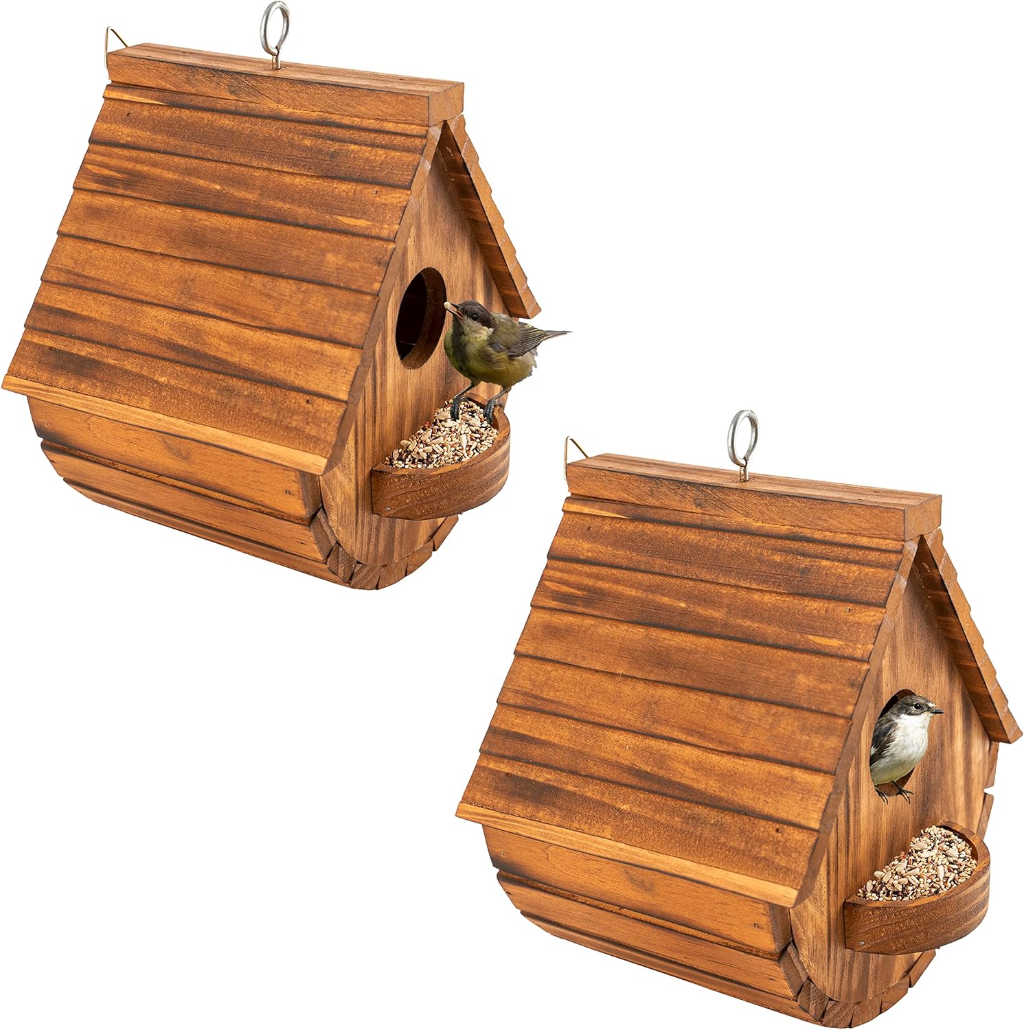 Amazon.com: Set of 2 COLEBA Bird Houses for Outside,Outdoor Bird House ...