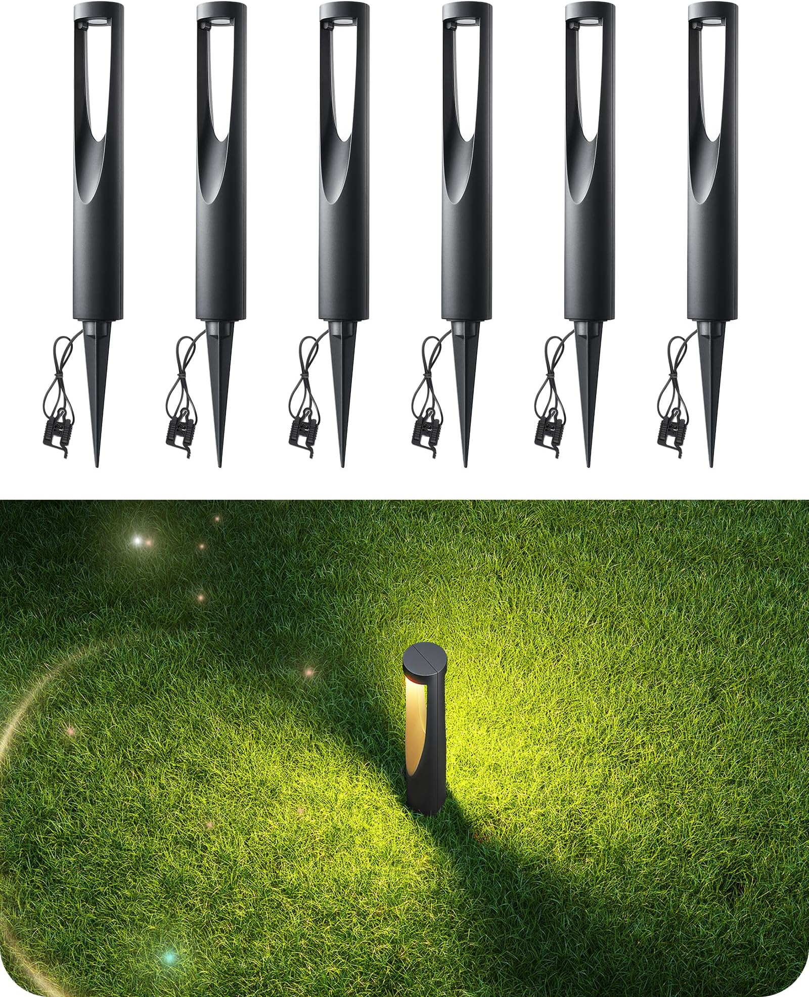 EDISHINE Low Voltage Pathway Lights Wired, 12V 2W 150LM 3000K LED ...