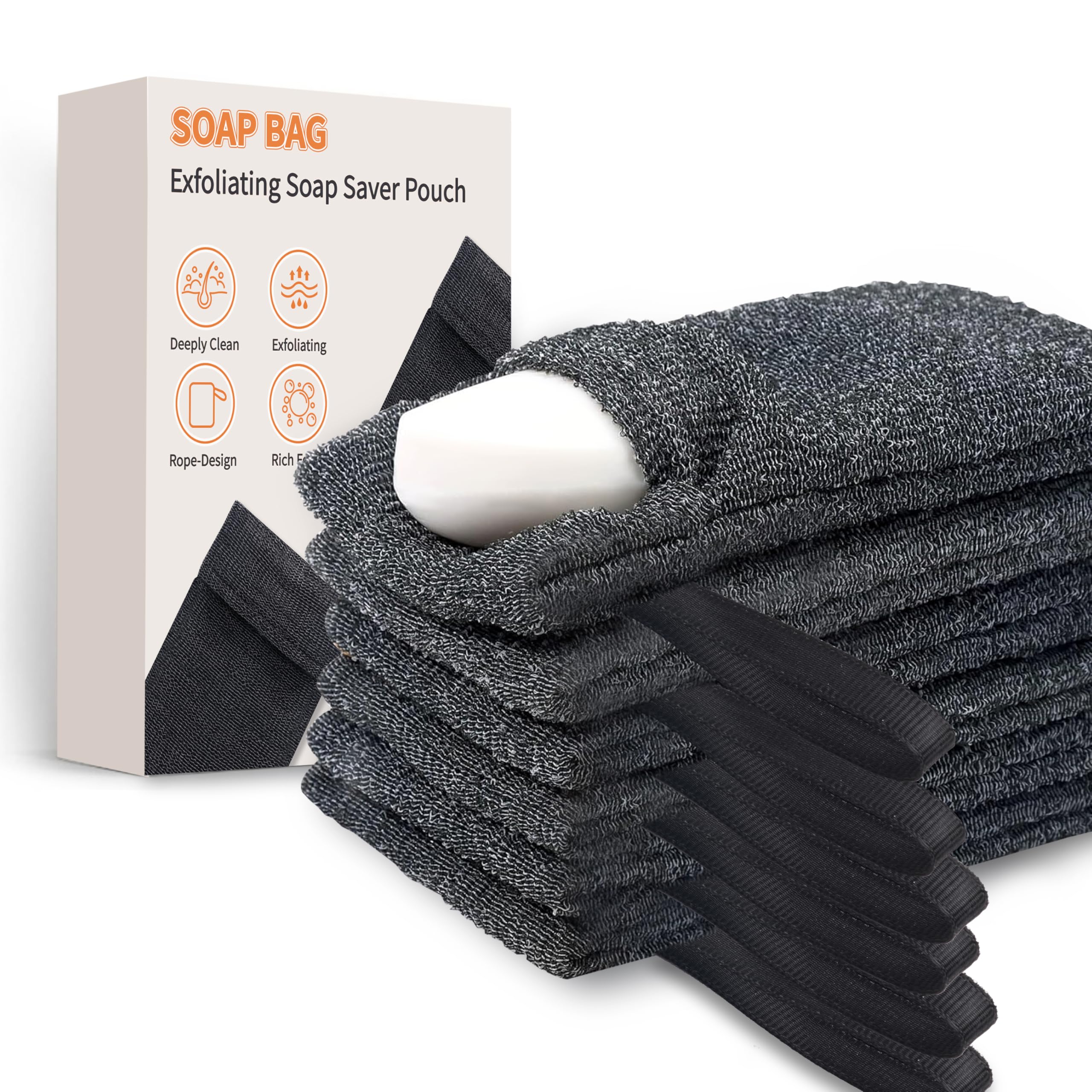 Amazon.com: 6 Pcs Soap Pocket, Soap Pouch for Shower, Soap Bags Mesh ...