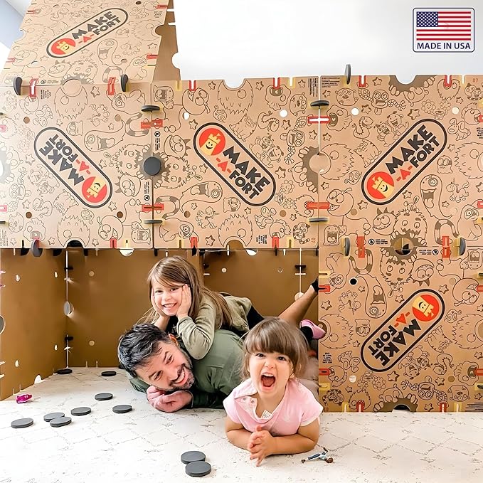 Make-A-Fort Building Kit - Build Really Big Indoor Forts for Kids - Get ...