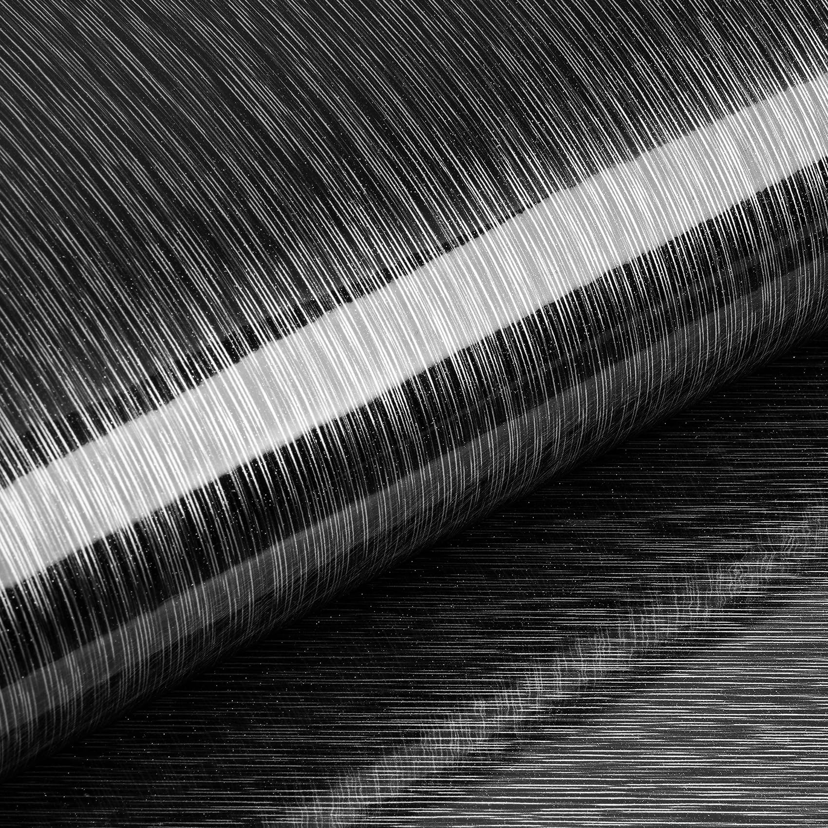 Livelynine Silver Black Stainless Steel Contact Paper for Countertops ...